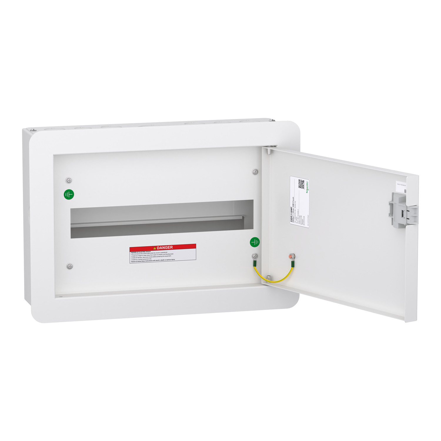 DBR116MF - Distribution board, DBSeT, 16 ways, 100A, 1 row, flush mount ...