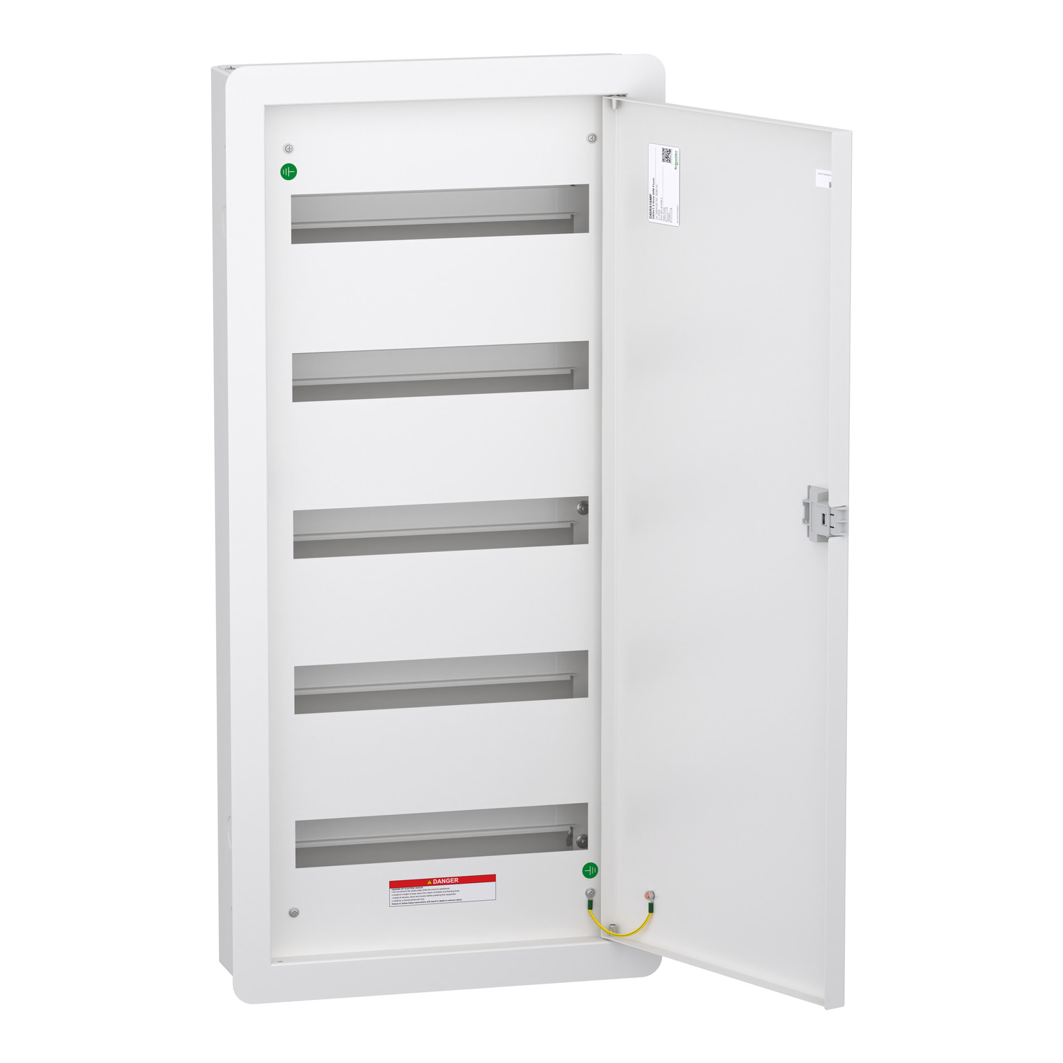DBR516MF - Distribution board, DBSeT, 80 ways, 100A, 5 row, flush mount ...