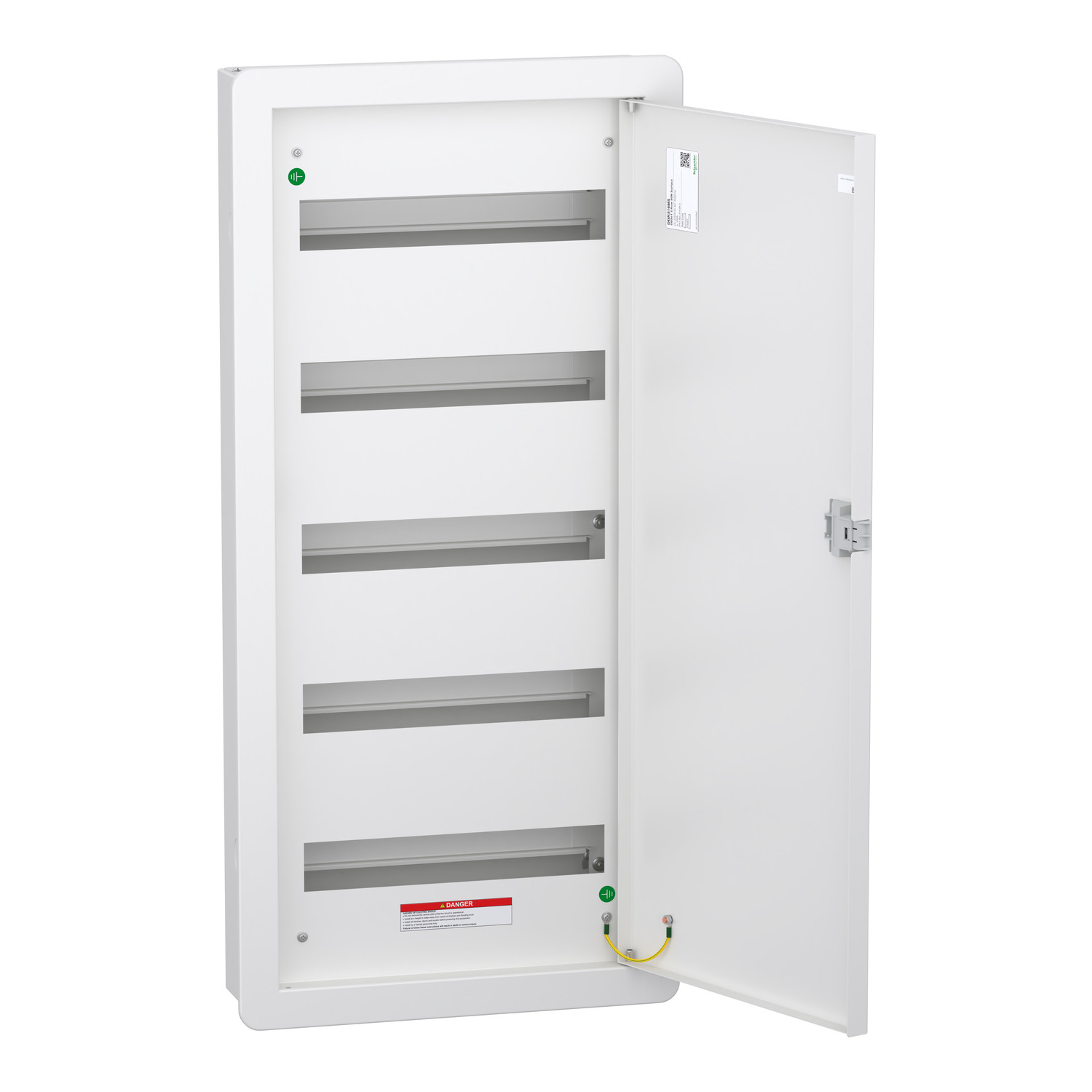 DBR516MS - Distribution board, DBSeT, 80 ways, 100A, 5 row, surface ...