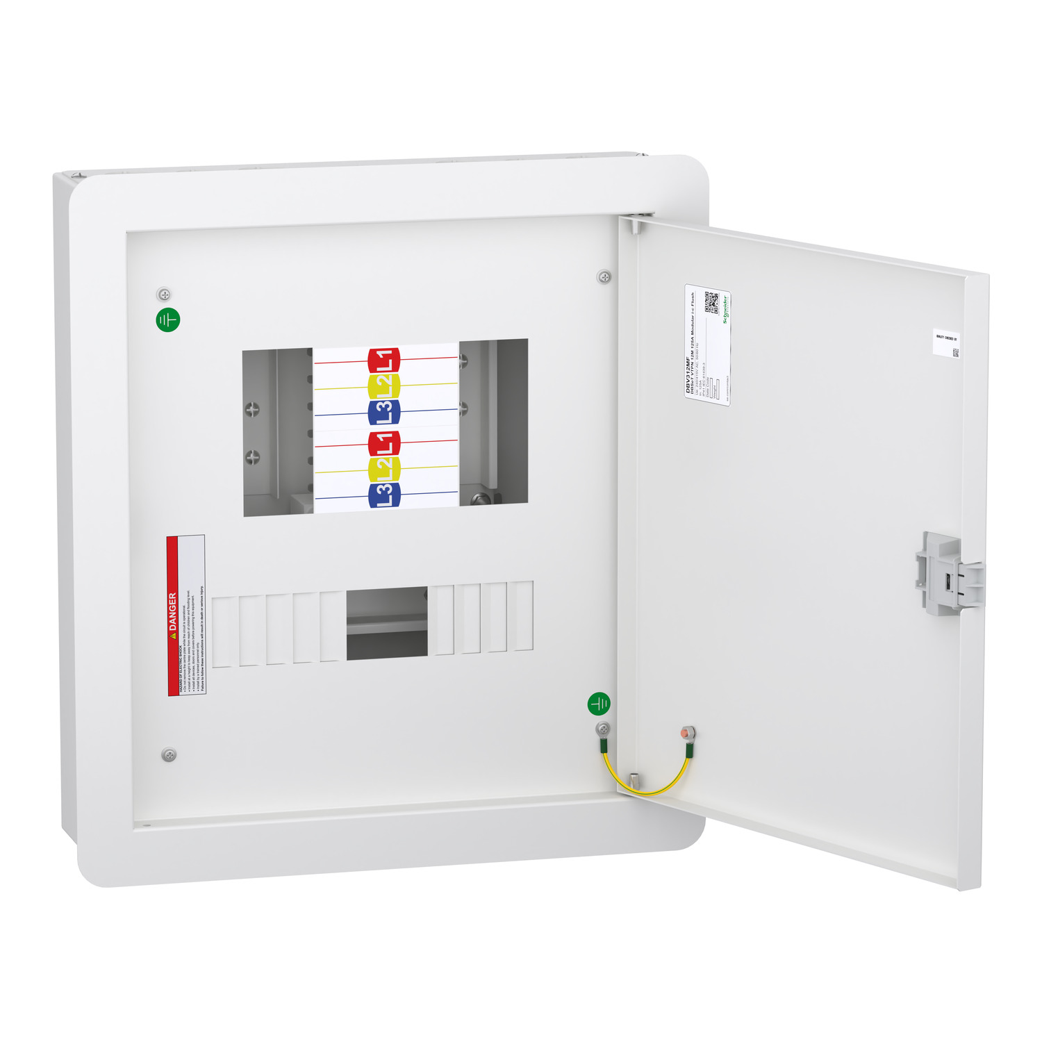 DBV312MF - VTPN Distribution board, DBSeT, 12 module, 125A Modular incomer, IP41, Flush ...