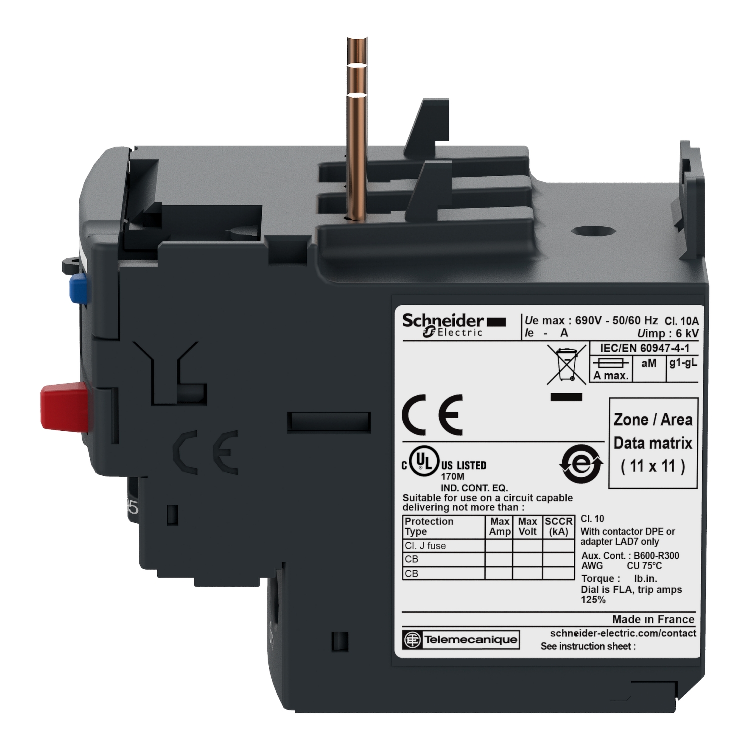 DPER22 - Thermal overload relay,Easy TeSys DPER,16-24A,class 10 ...