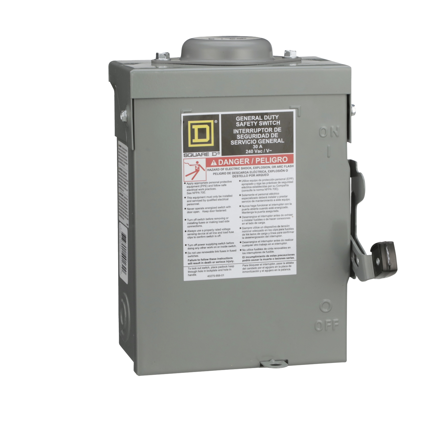 DU321RB, Safety switch, general duty, non fusible, 3 pole, 3 wire ...