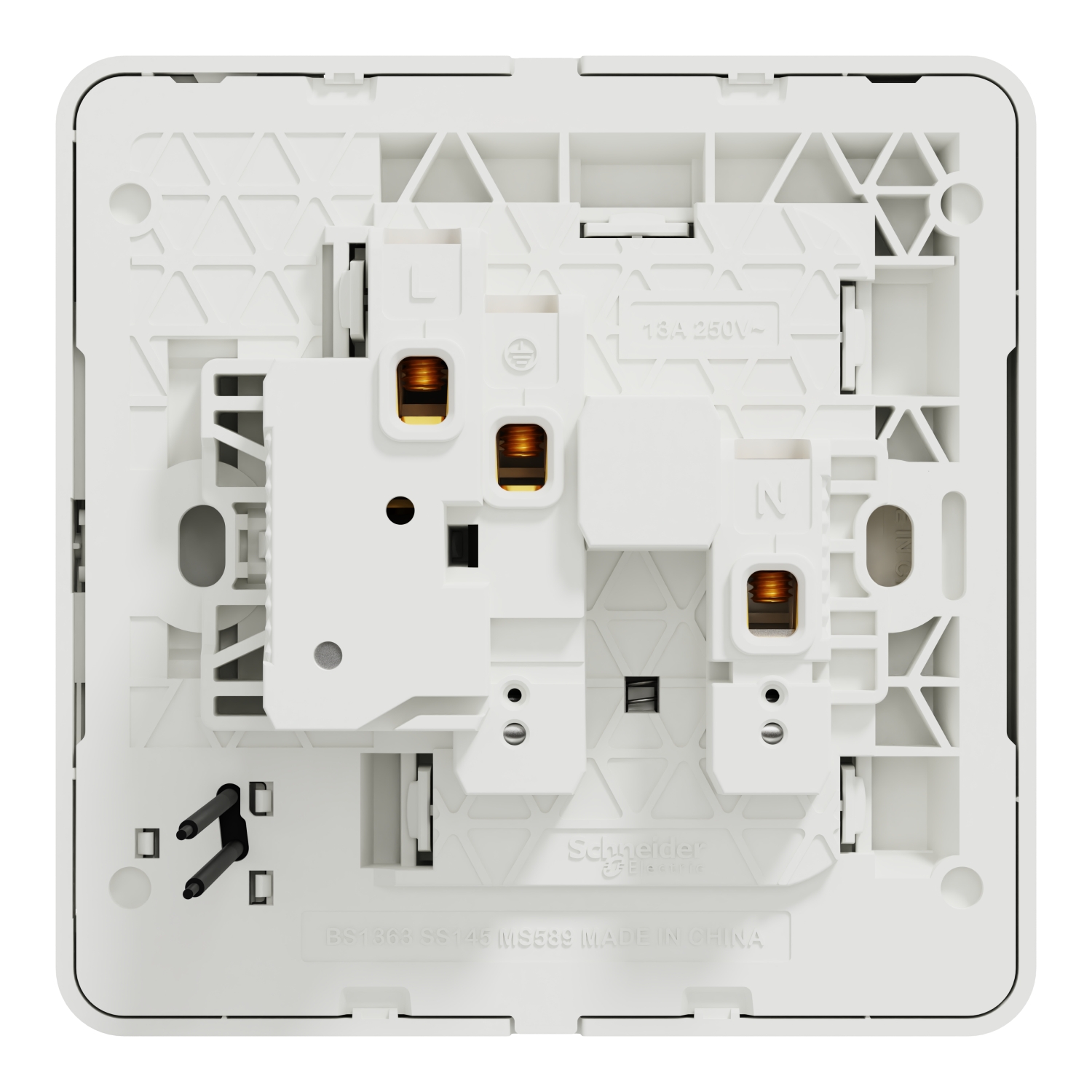 E8315N_AWE - AvatarOn, switched socket, 3P, 13 A, 250 V, LED ...