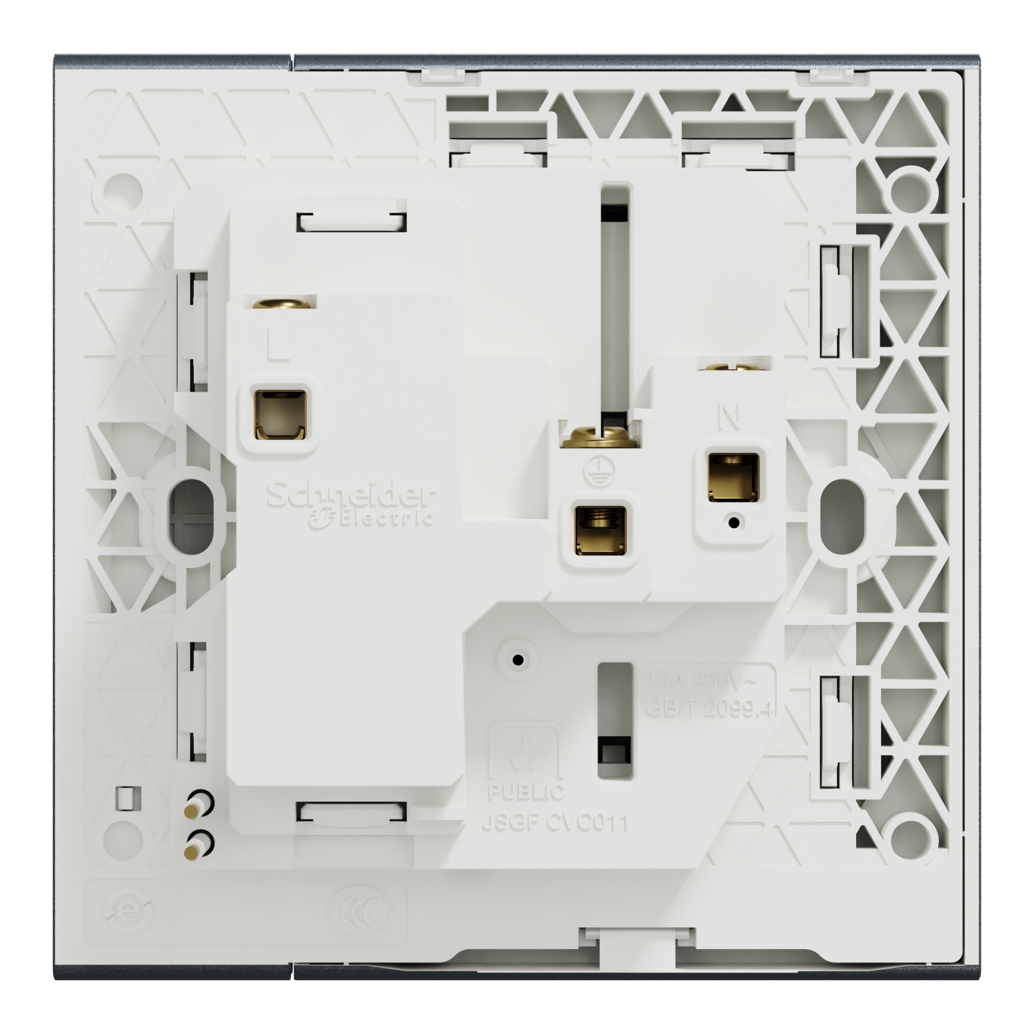 E8315_10FSL_SL_CS - Switched socket, AvatarOn, 5P, 10 A, 250 V, 1 way ...