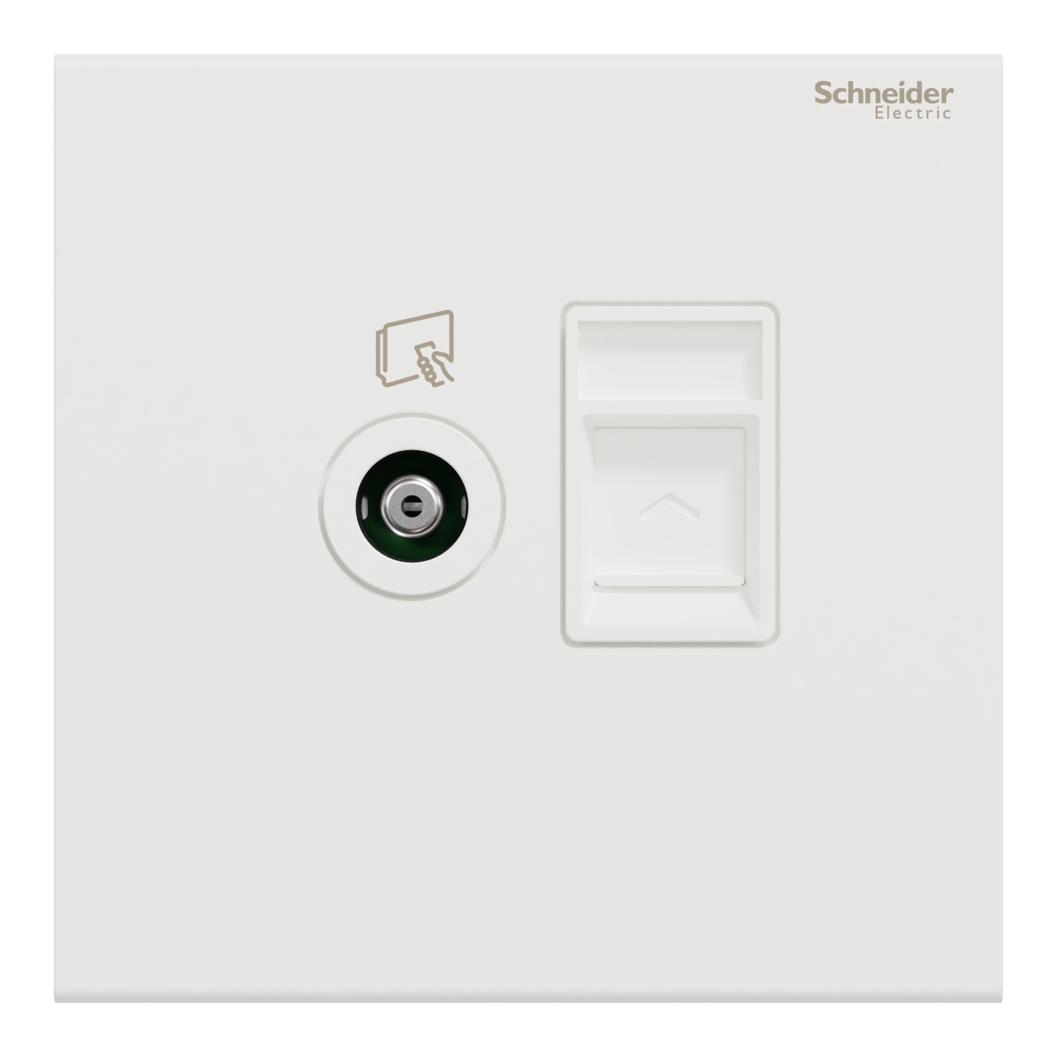 E8332TVRJS5_WE_CS - TV/R/DATA socket, AvatarOn, RJ45, cat5e, shuttered, 1 gang, white | 施耐德电气