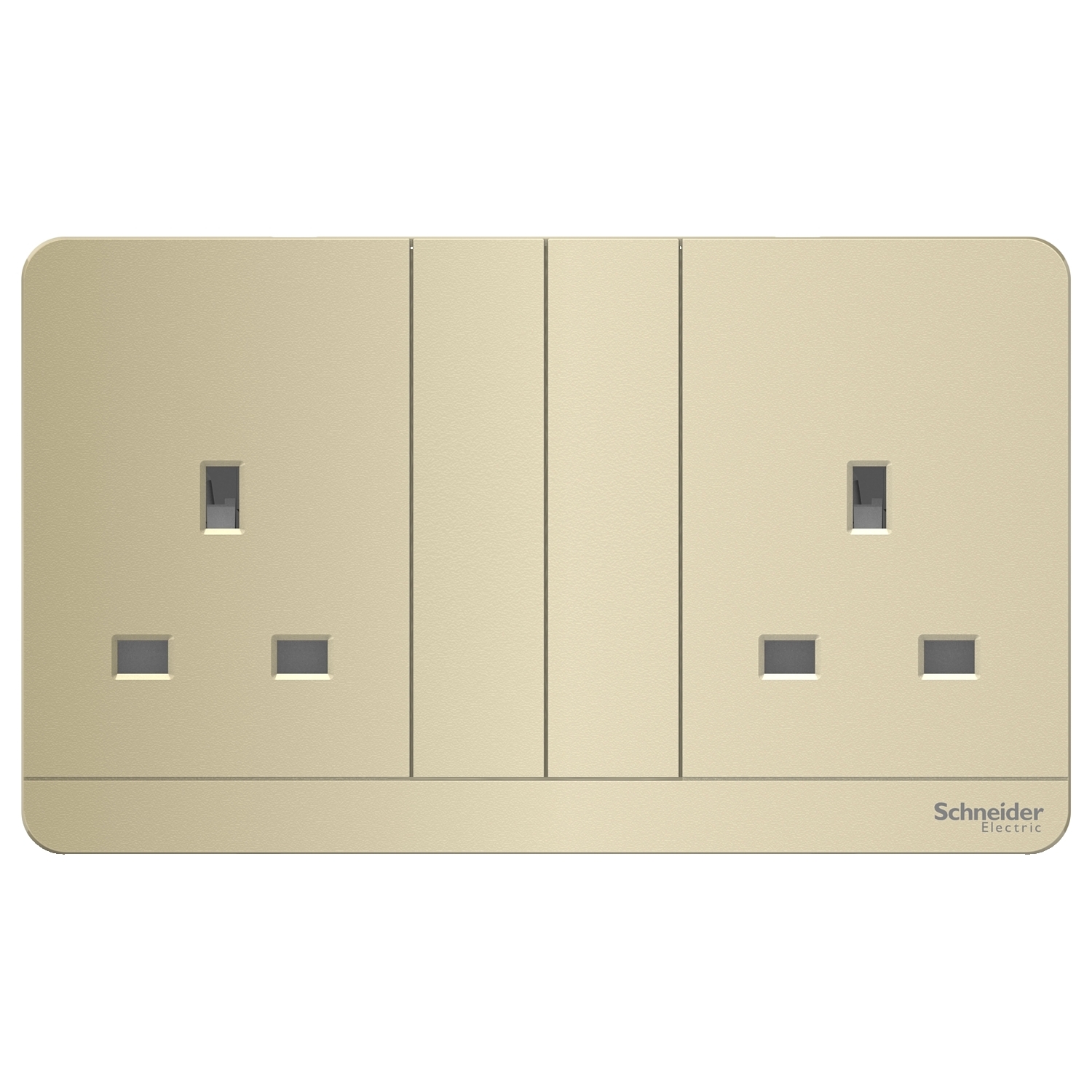 E83T25_WG_C5 - AvatarOn - 13A 250V 2Gang Switched Socket, Wine Gold | 施耐德电气