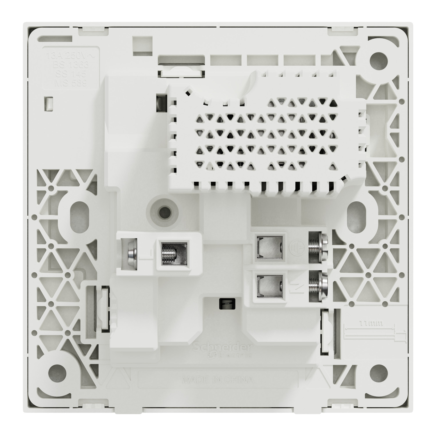E8715USB_WE - Switch Socket, AvatarOn C, 13A, 1 gang, 2.1A two port USB ...