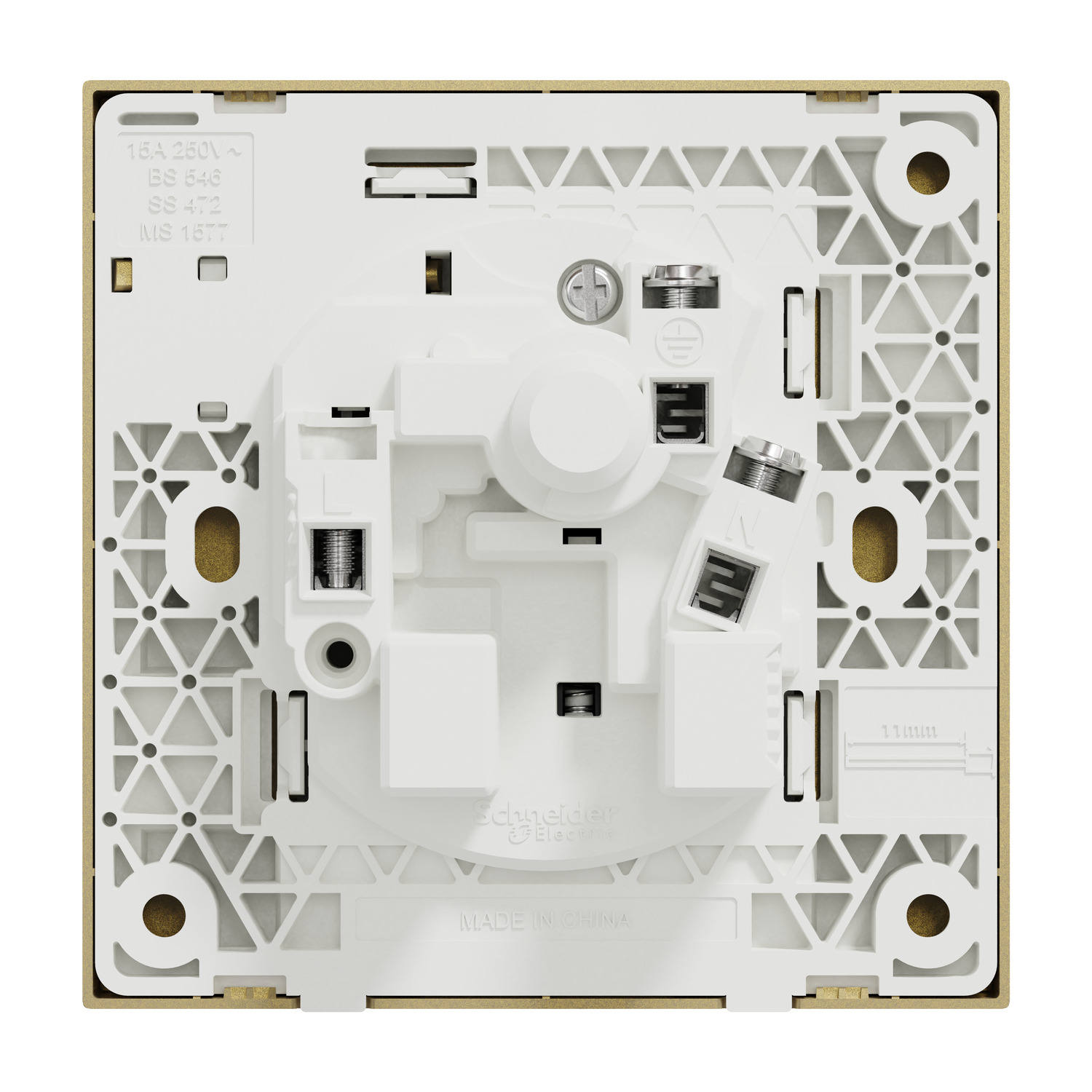 E8715_15_WG - Switched socket, AvatarOn C, 15A 250V, 1 gang, 3 round ...