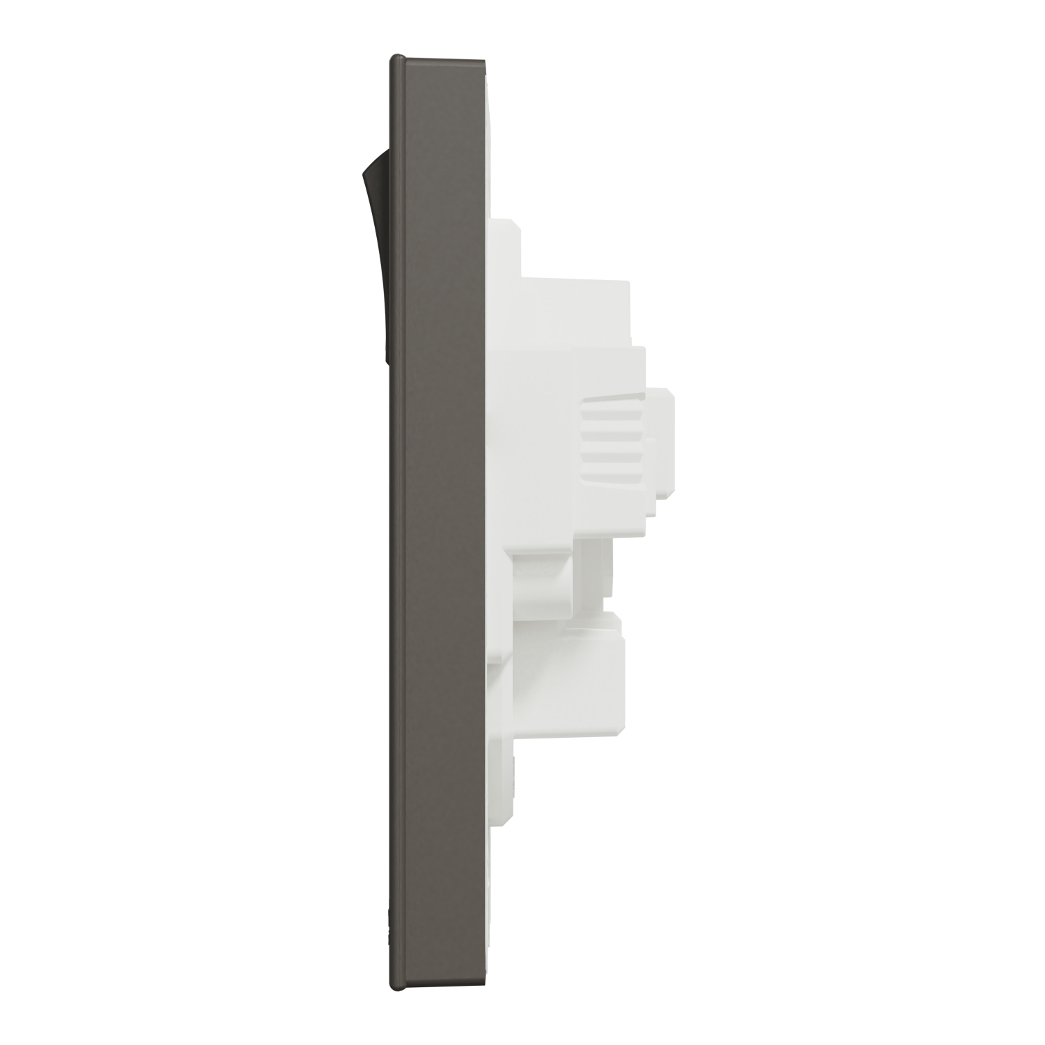 E8715_DG - Switched socket, AvatarOn C, 13A 250V, 1 gang, dark grey ...