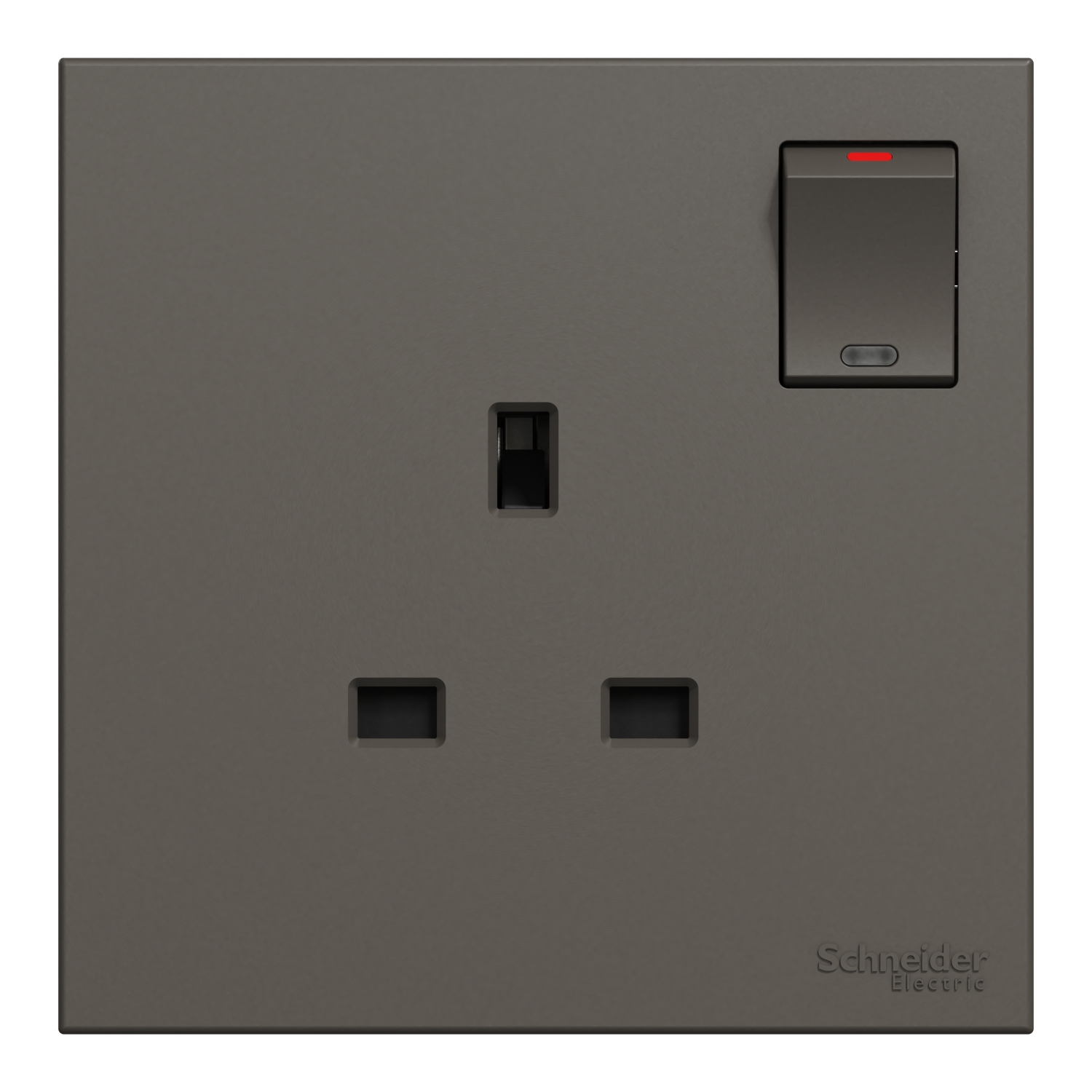 E8715_DG - Switched socket, AvatarOn C, 13A 250V, 1 gang, dark grey | Schneider Electric UAE