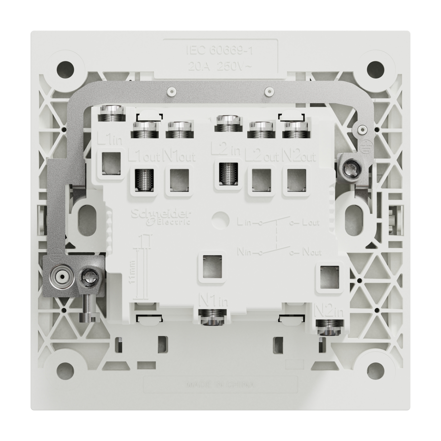 E8732D20N_WE_G11 - Double Pole Switch with LED, AvatarOn C, 20A, 250V ...