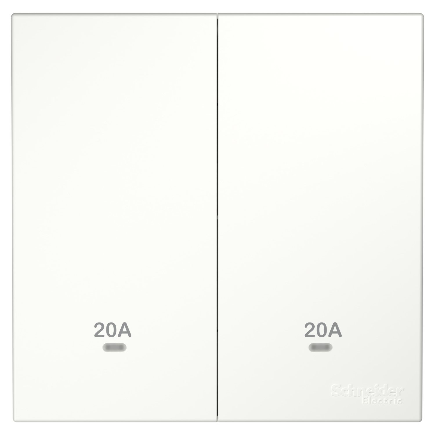 E8732D20N_WE - Double Pole Switch with LED, AvatarOn C, 20A, 250V, 2 ...