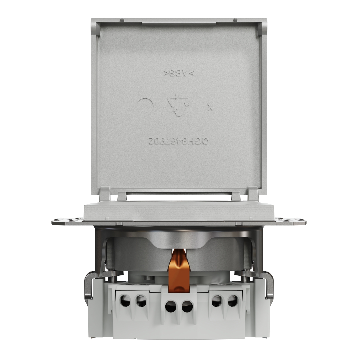 EPH3100161 - Asfora - single socket outlet with side earth with lid, wo ...