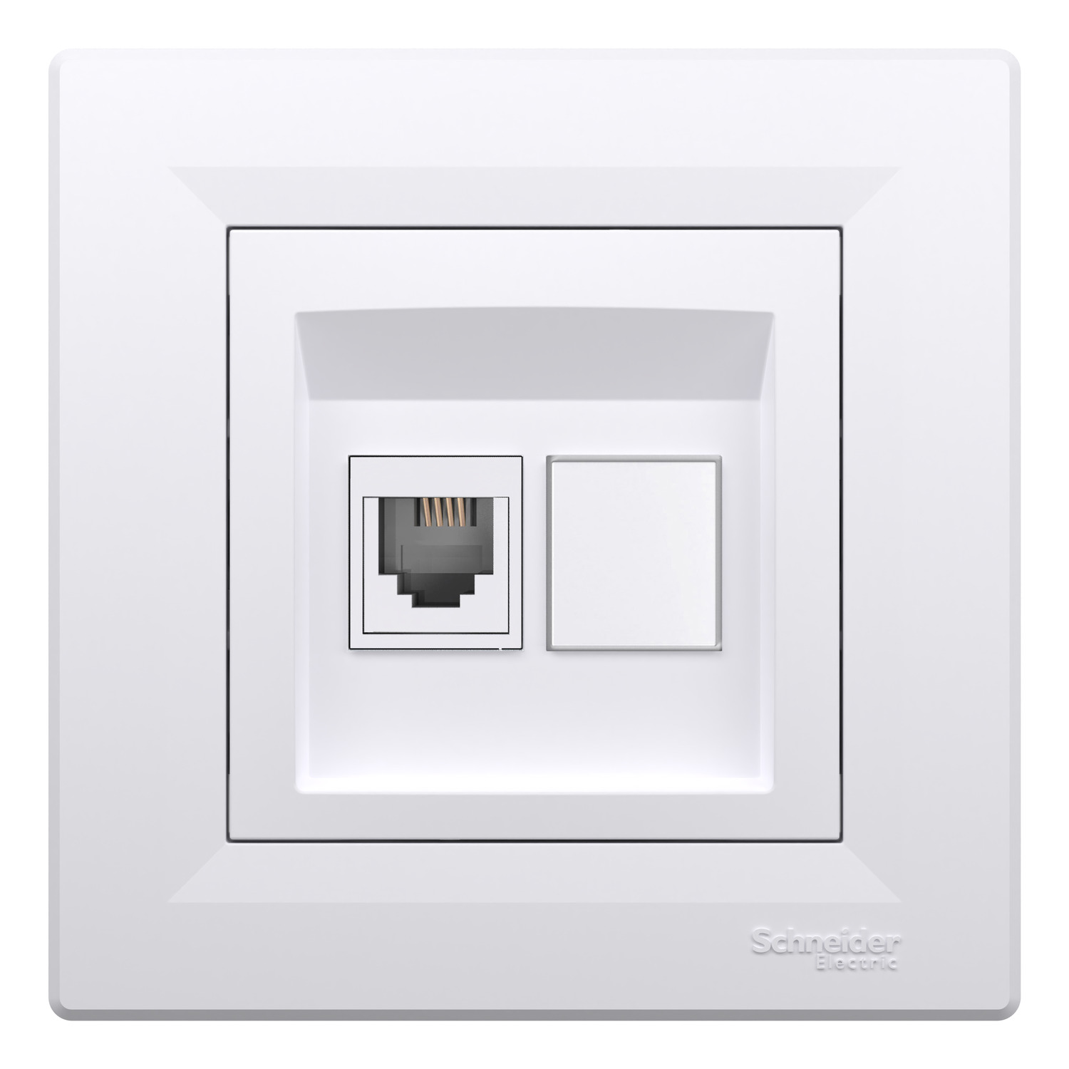 EPH4100121 - Asfora, Priza de telefon RJ11, alb | Schneider Electric ...