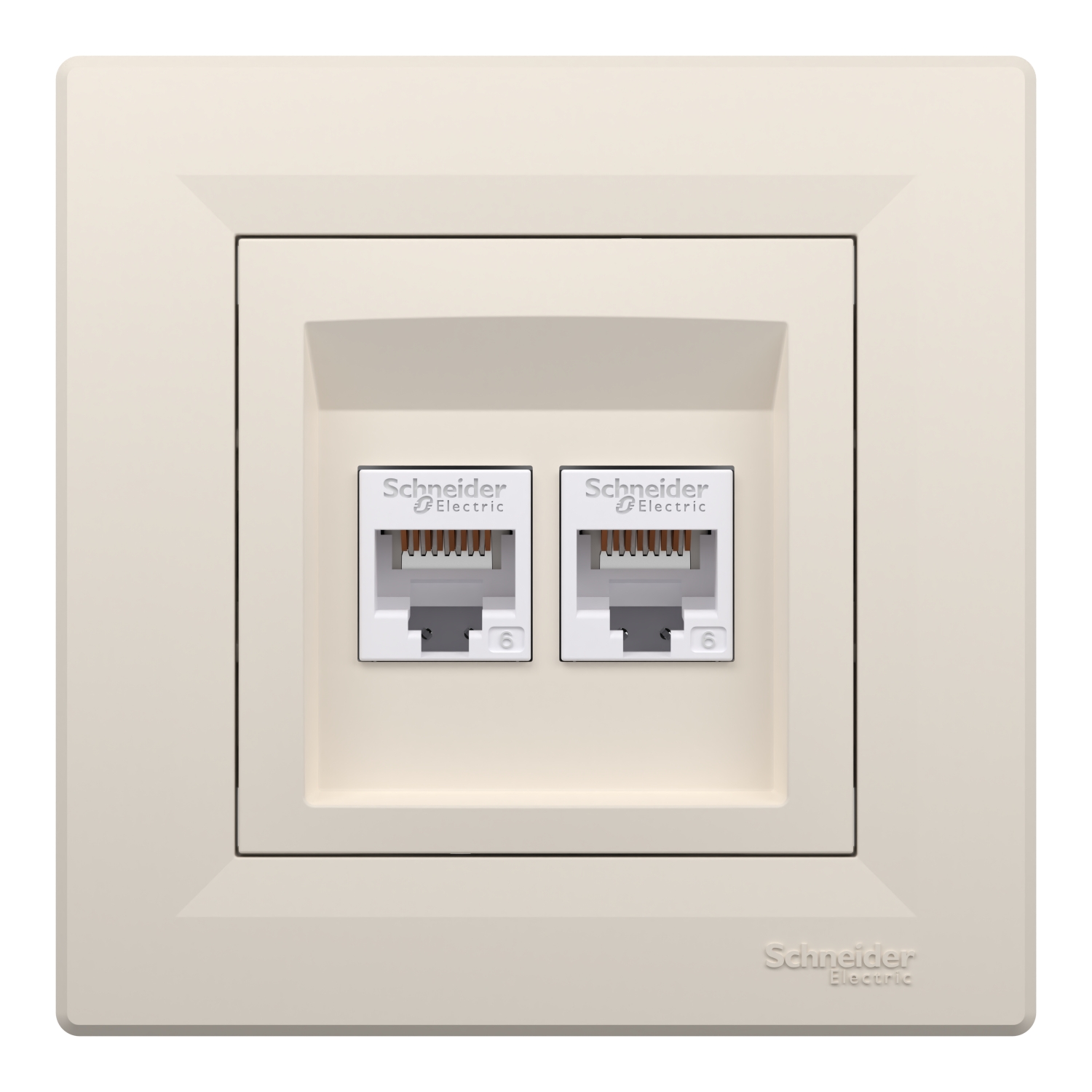 EPH4800123 - Asfora - double Data socket - RJ45 cat.6 UTP cream ...