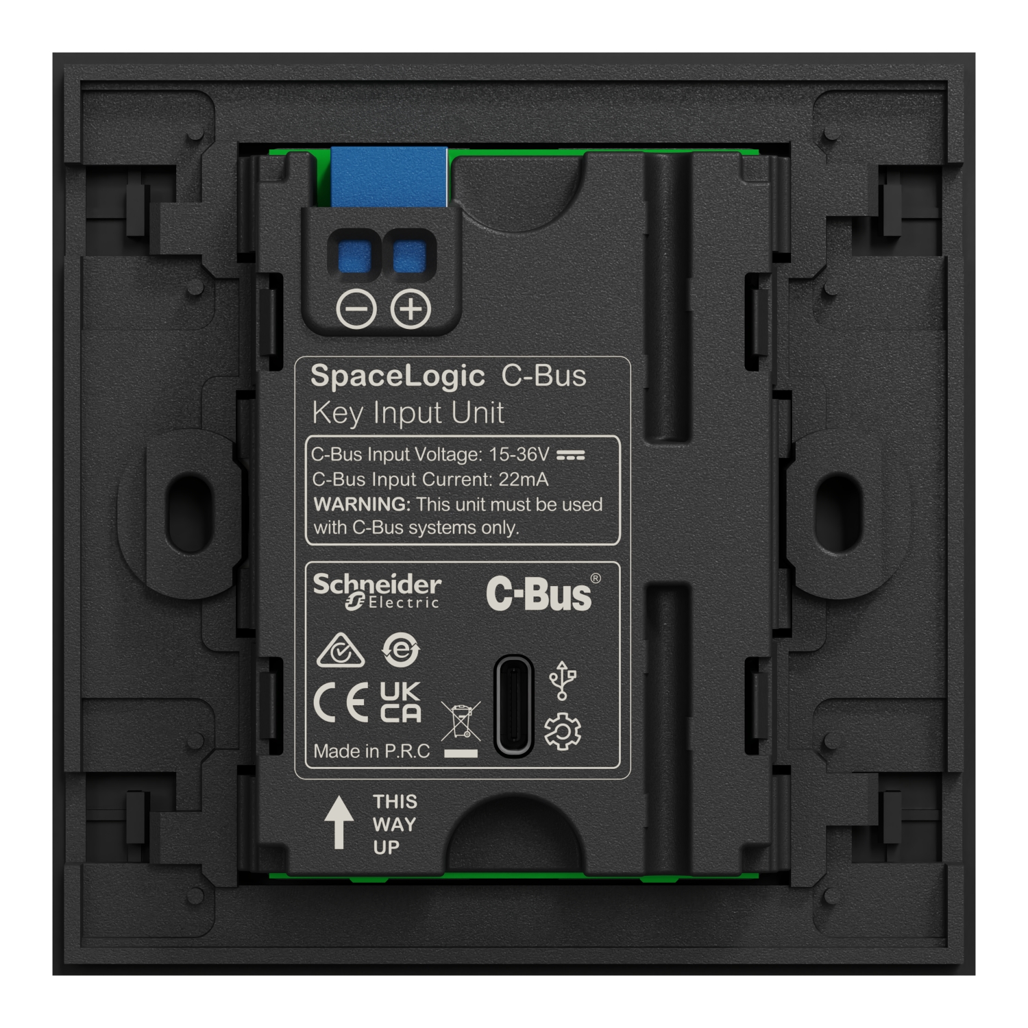 ER5041ZB - Wall Plate, SpaceLogic C-Bus, Saturn Zen, E-Series, Key ...
