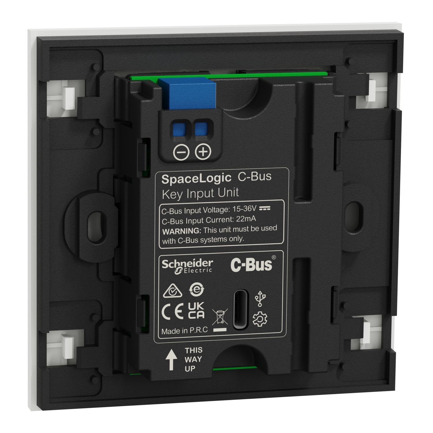 ER5041ZW - SpaceLogic Wall Plate, C-Bus, Saturn Zen, E-Series, Key ...