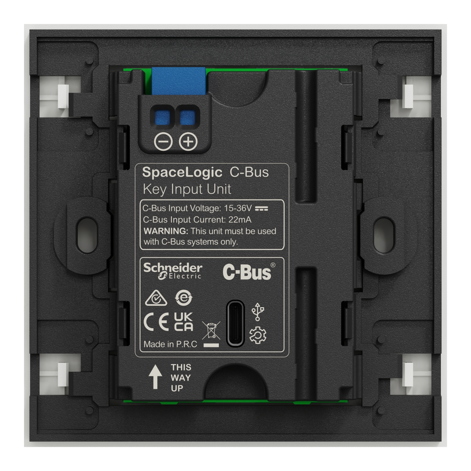 ER5042ZW - Wall Plate, SpaceLogic C-Bus, Saturn Zen, E-Series, Key ...