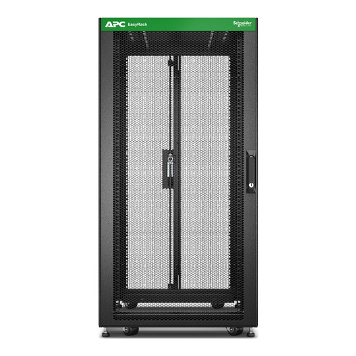 APC Easy Rack, 24U, Black, With Roof, Castors, Feet, 4 Brackets, and ...