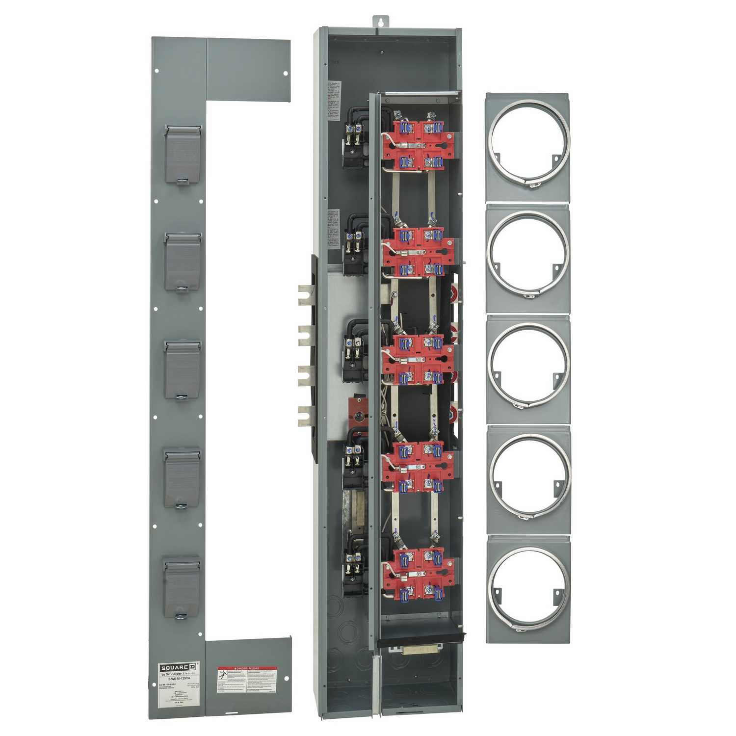EZM315125CA - Branch unit, EZ Meter-Pak, 125A, 5 x 5 jaw sockets, 240 ...