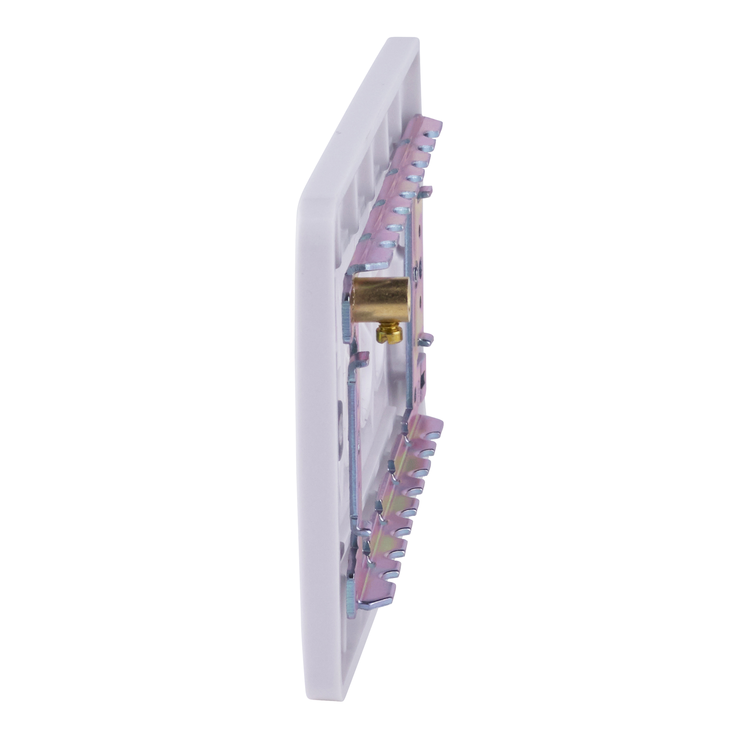 GGBL04G - "Lisse - white moulded - grid plate - 4 modules - 2 gangs ...