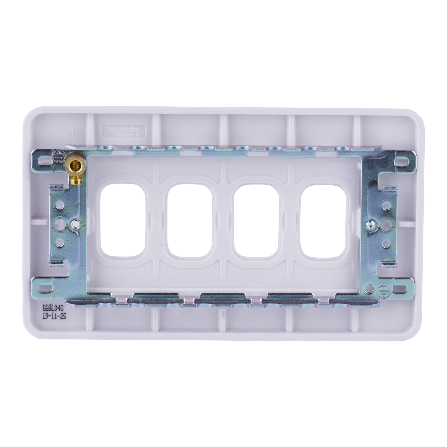 GGBL04G - Lisse - white moulded - grid plate - 4 modules - 2 gangs ...