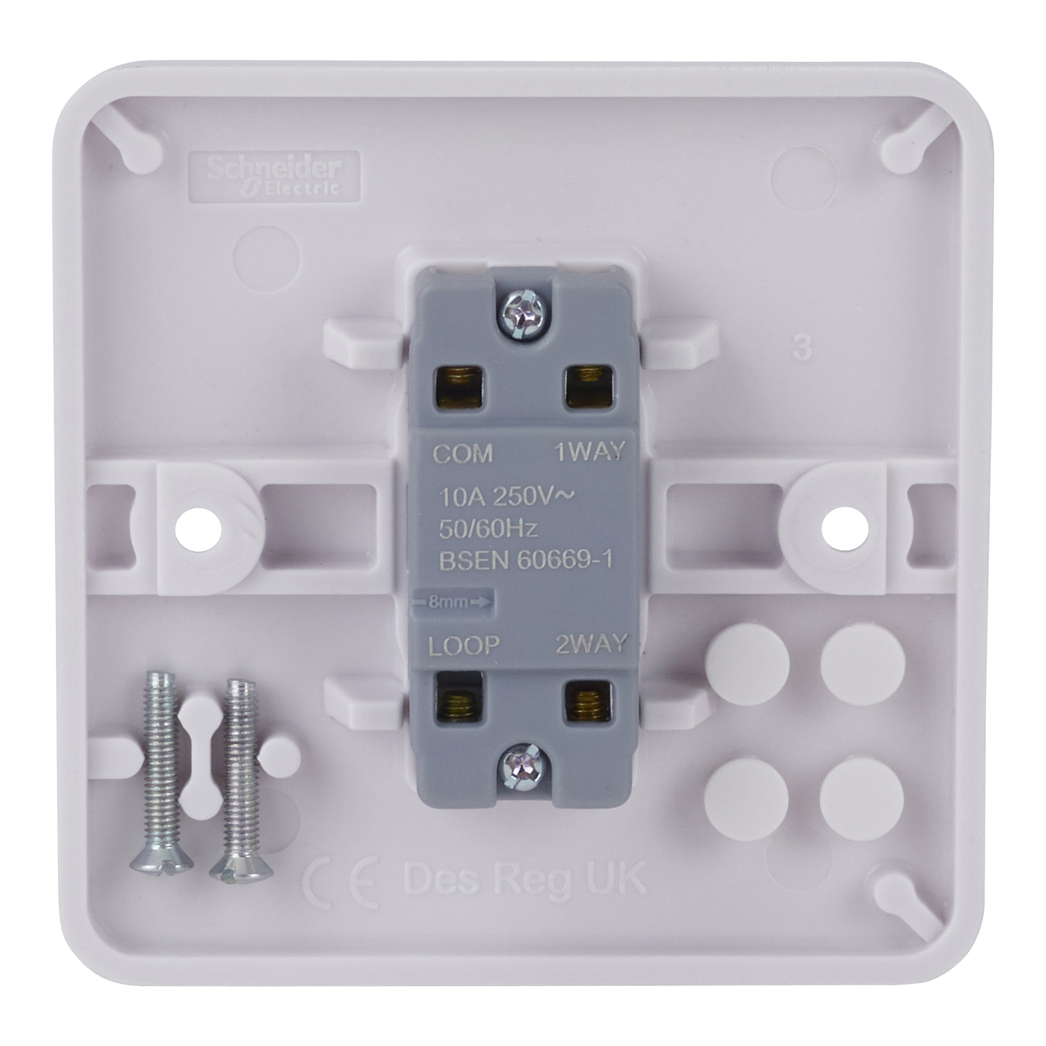 GGBL1012RP - Lisse - Retractive plate switch - press symbol - 1 gang 2 ...