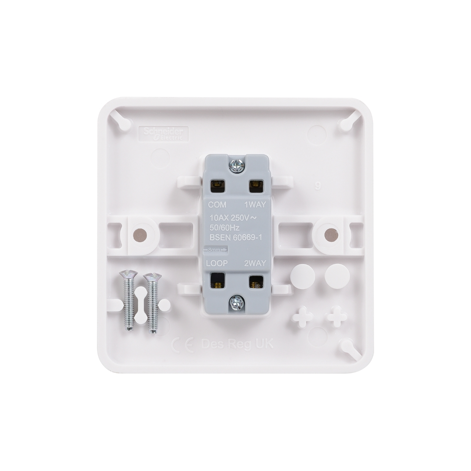 GGBL1012S - "Lisse - Plate switch - 1 gang 2 way - 10AX White( Subject ...