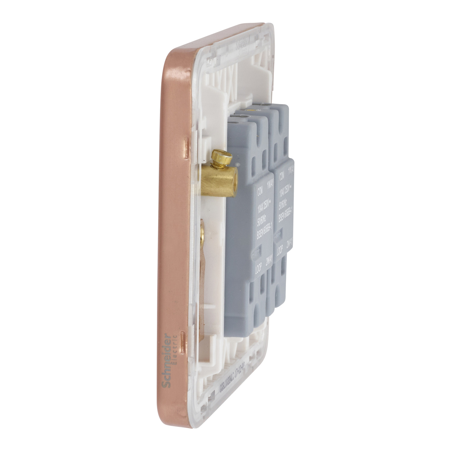 GGBL1022WLC - Lisse - Plate Switch - 2 gang 2 way - 10AX Light Copper ...