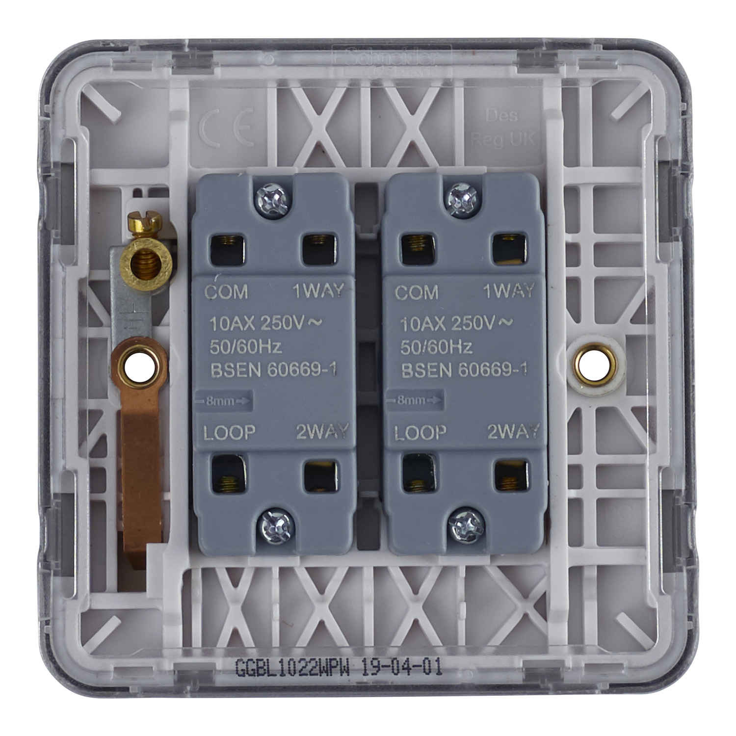 GGBL1022WPW - Lisse - Plate Switch - 2 gang 2 way - 10AX Painted White ...