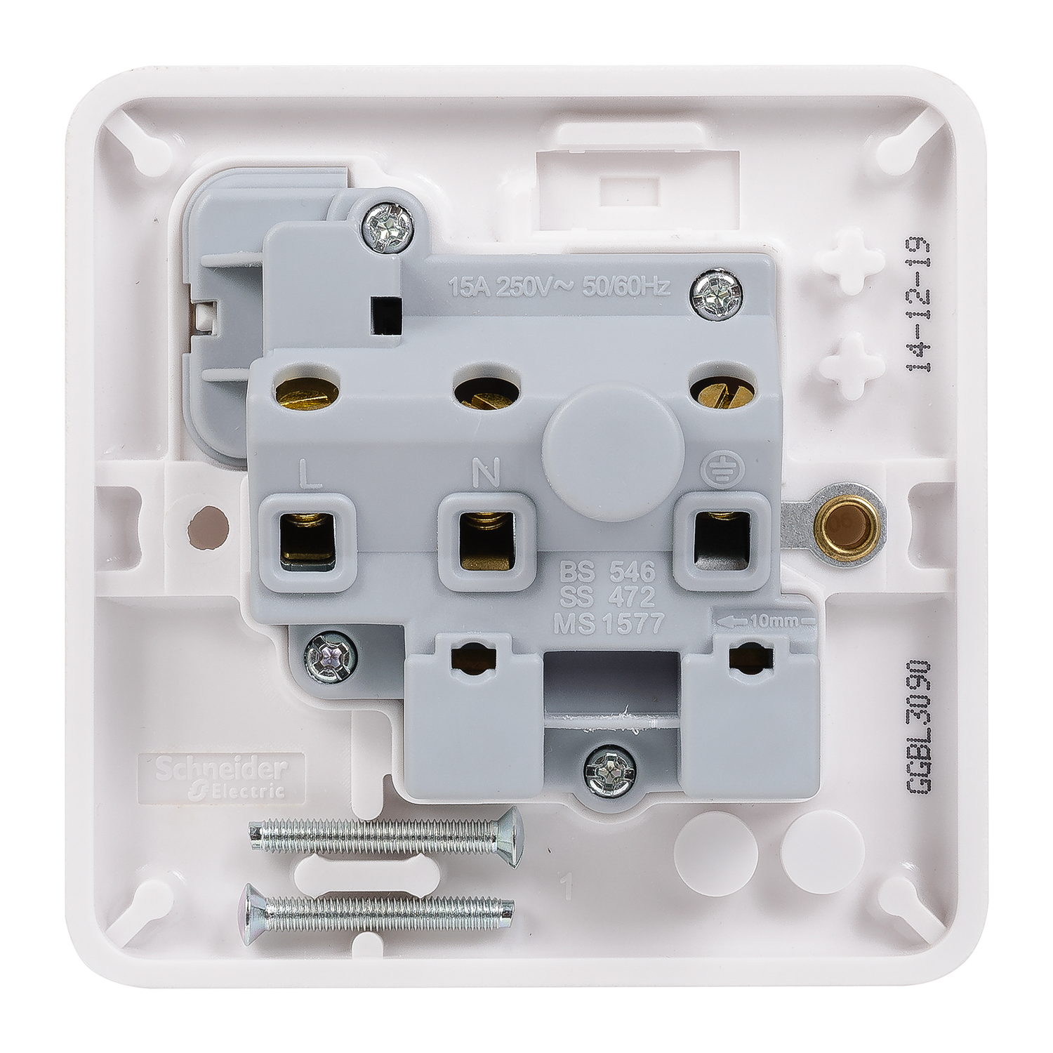 GGBL3090S - Lisse White moulded - socket-outlet - 15 A - 1 gang - matt ...