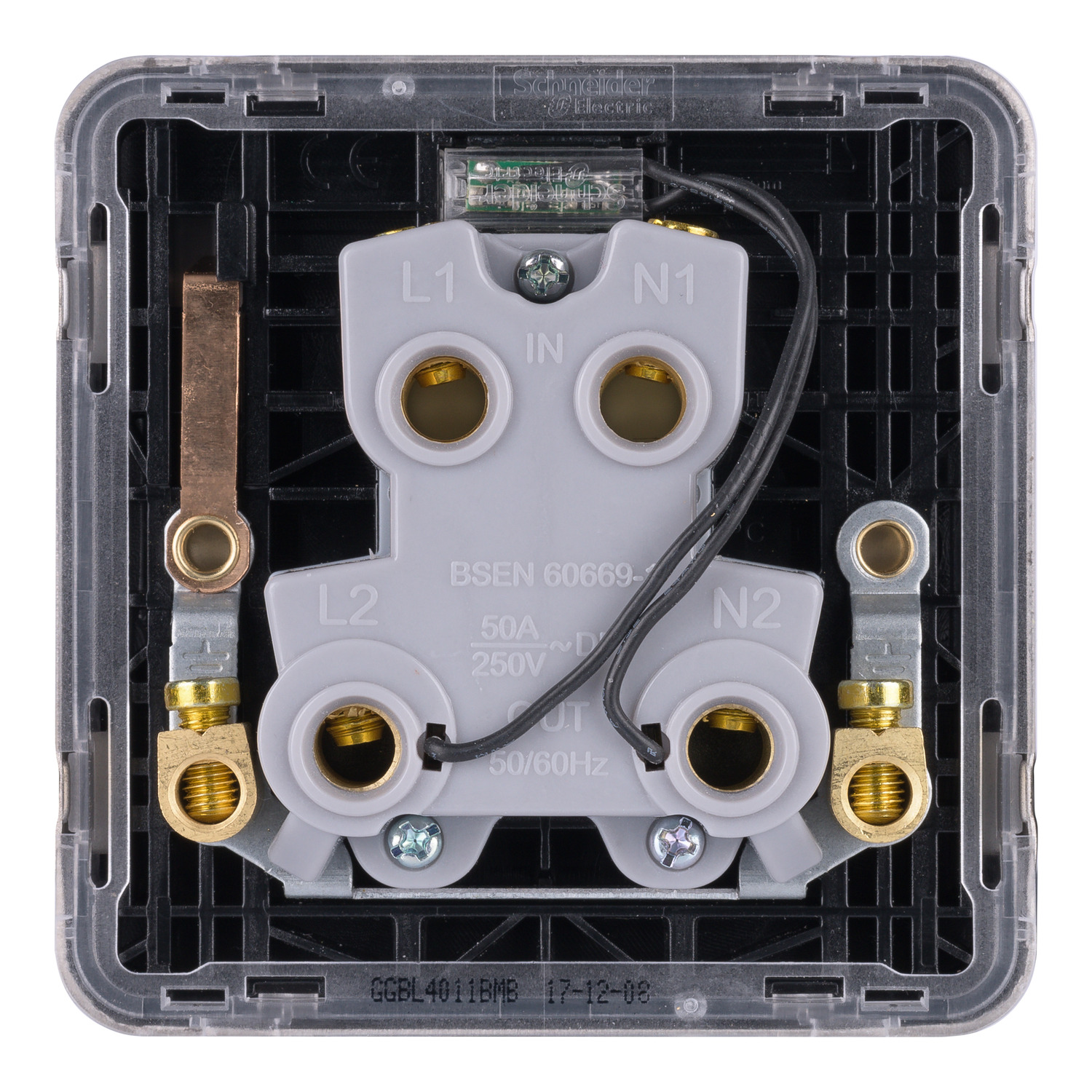 GGBL4011BMB - Lisse - 1 gang 50A DP High Current Switch with LED ind ...