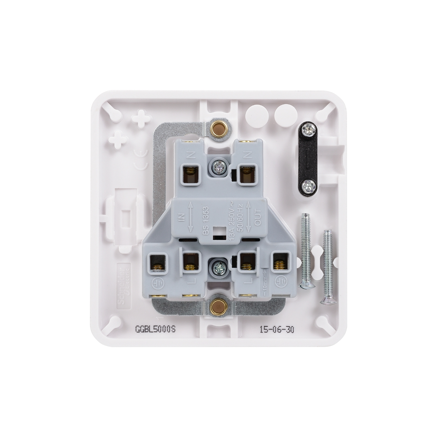 GGBL5000S - Lisse - Fuse connection unit - 1 gang - 13 A - white ...
