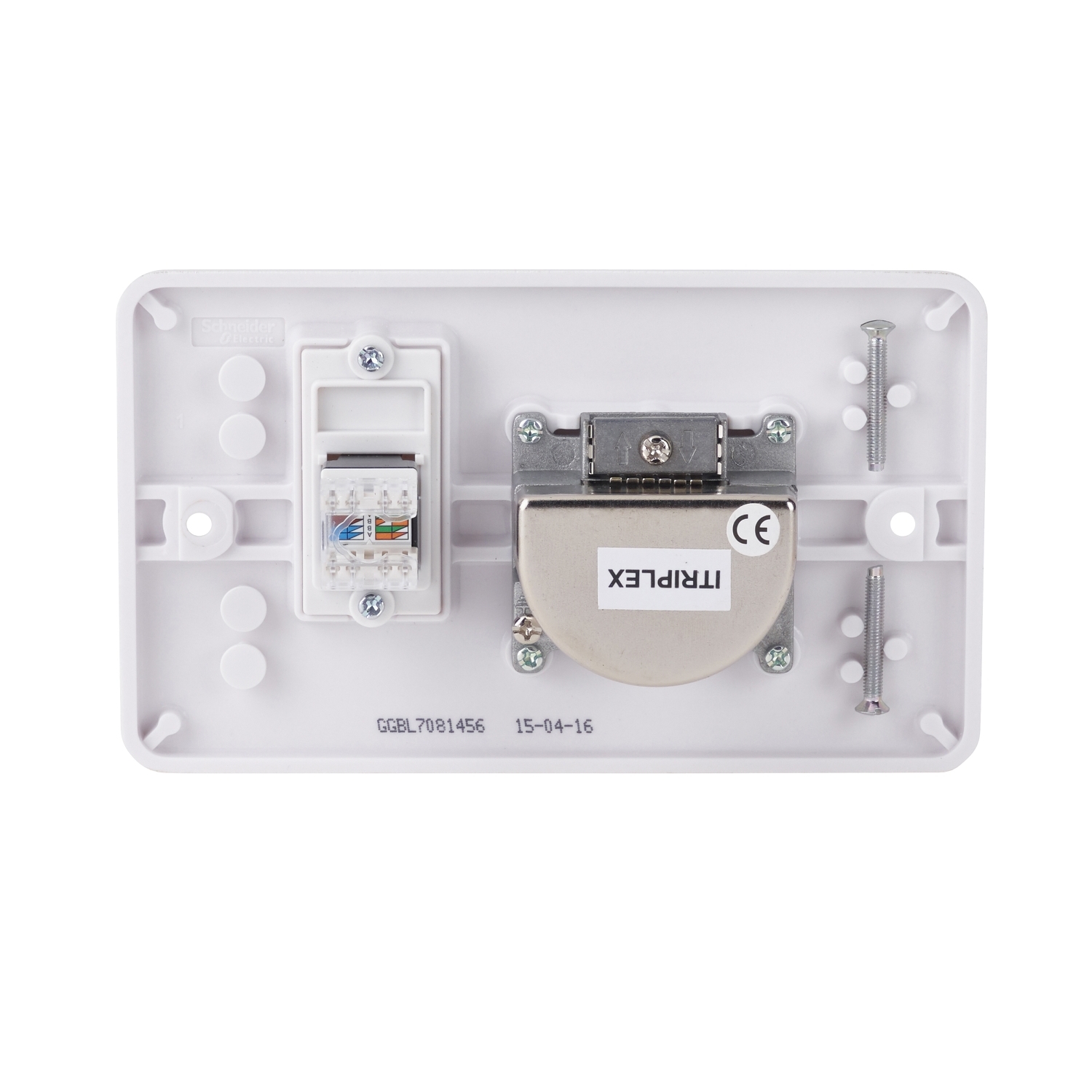 GGBL7081456 - Lisse Square edge white moulded - Triplex TV/FM/SAT ...