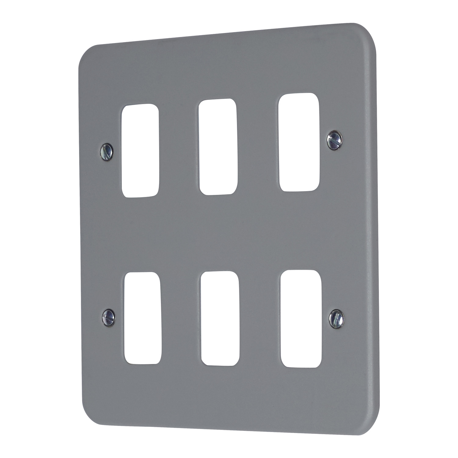 GUG06GSMC - Ultimate - metal clad plate Grid system - 6 gangs - silver ...