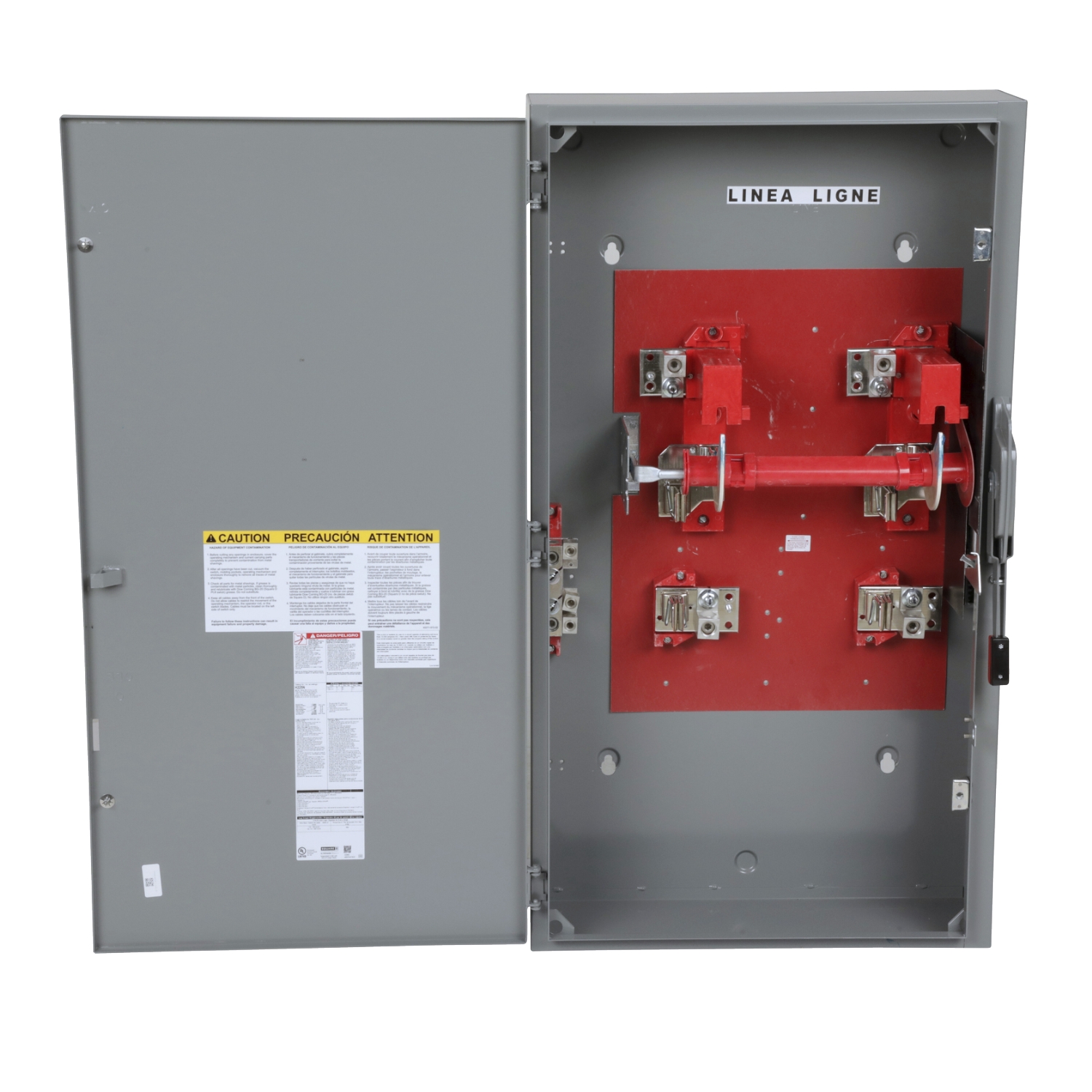 H225N - Safety switch, heavy duty, fusible, 400A, 2 pole, 125HP, 240VAC ...