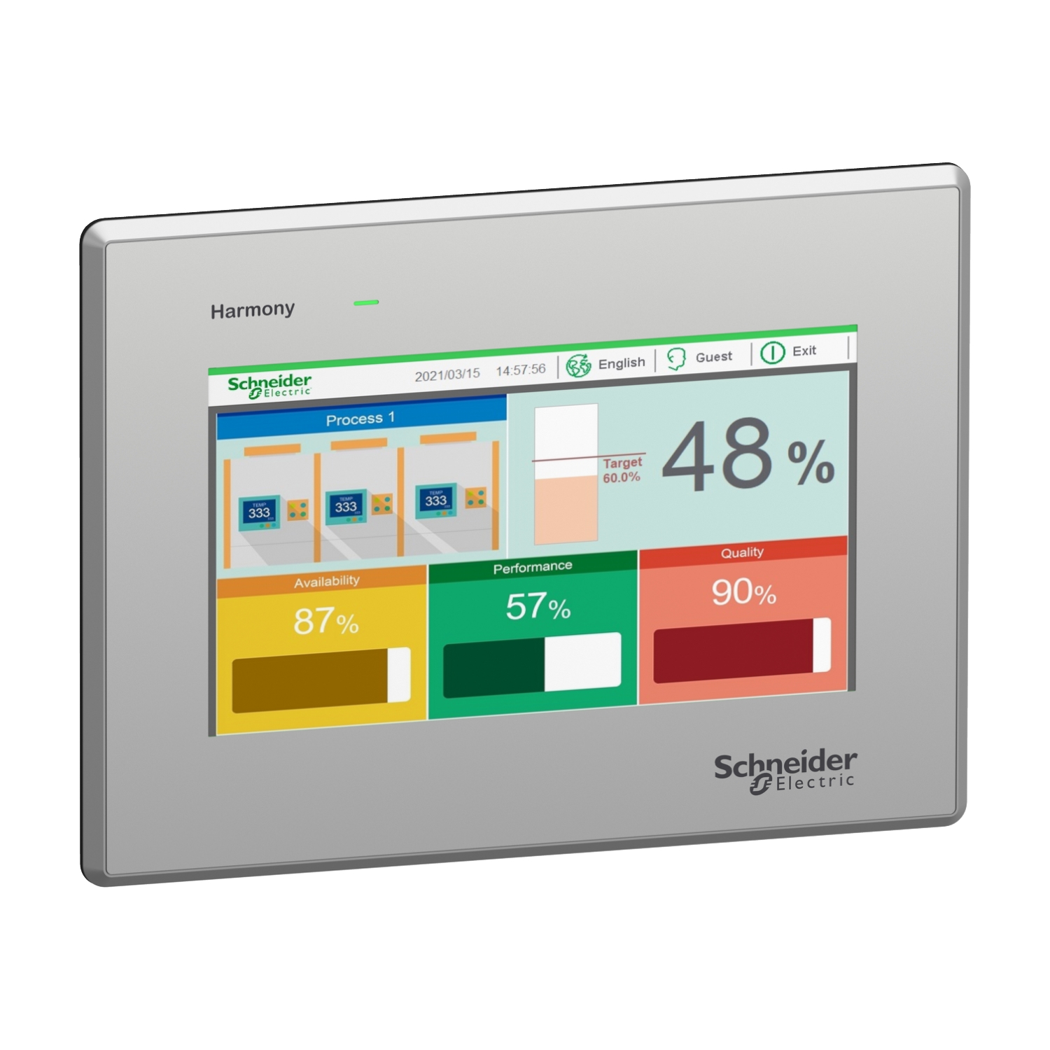 HMIFT6450 - 7W touch panel, stainless front panel, 16M colors, 16GB ...