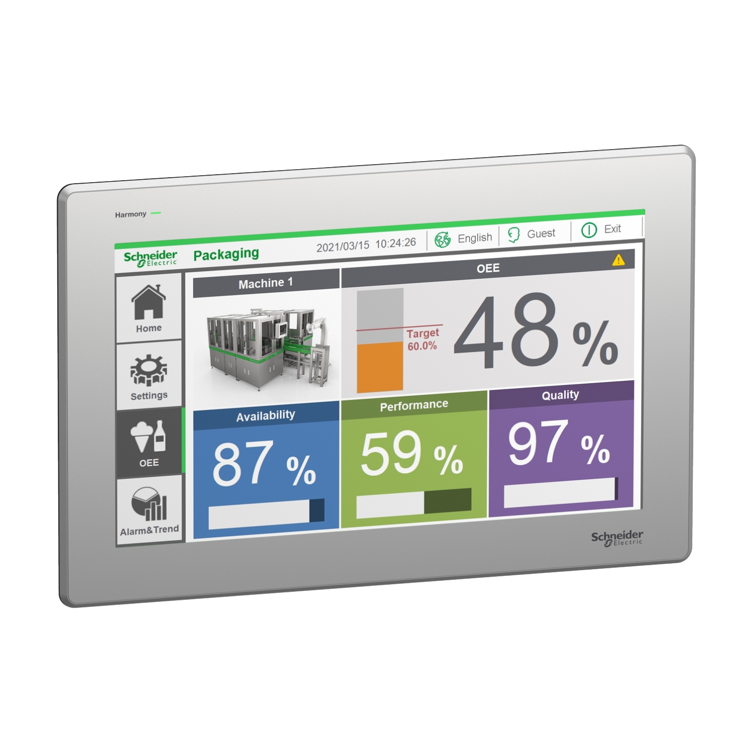 HMIFT6750 - 15W touch panel, stainless front panel, 16M colors, 16GB ...