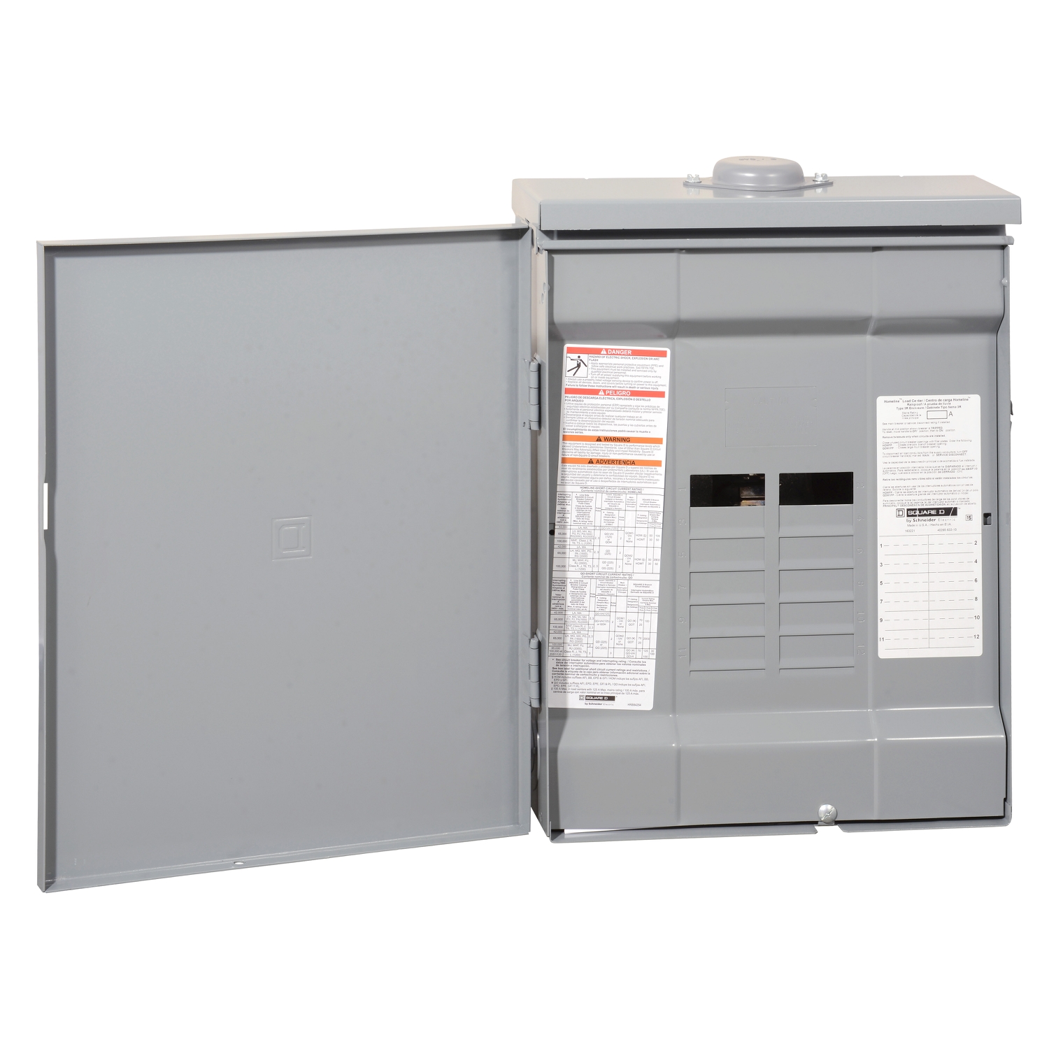 HOM1224L125PRB - Load center, Homeline, 1 phase, 12 spaces, 24 circuits ...