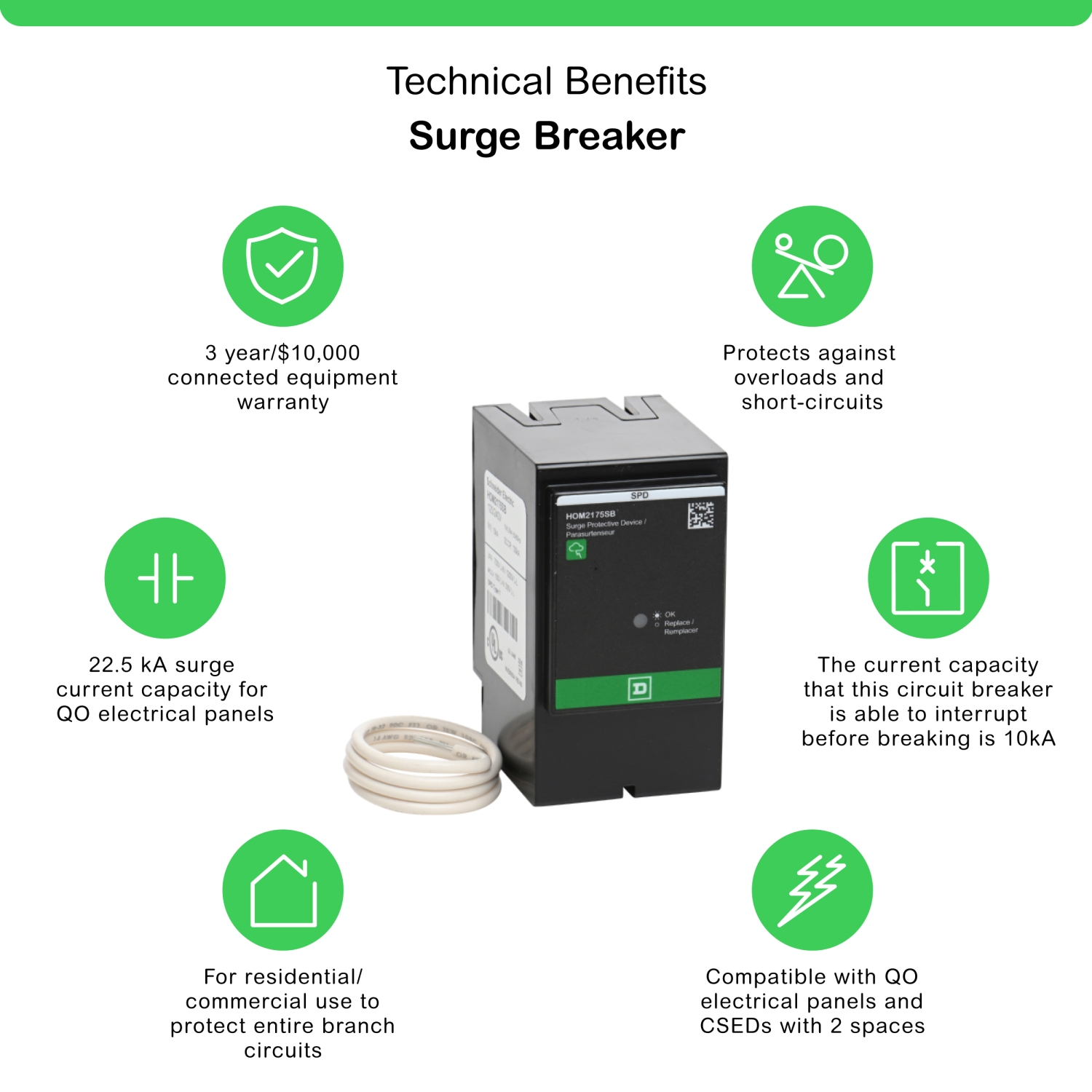 CHOM2175SB - Surge protection device, Surgebreaker Canadian, secondary ...