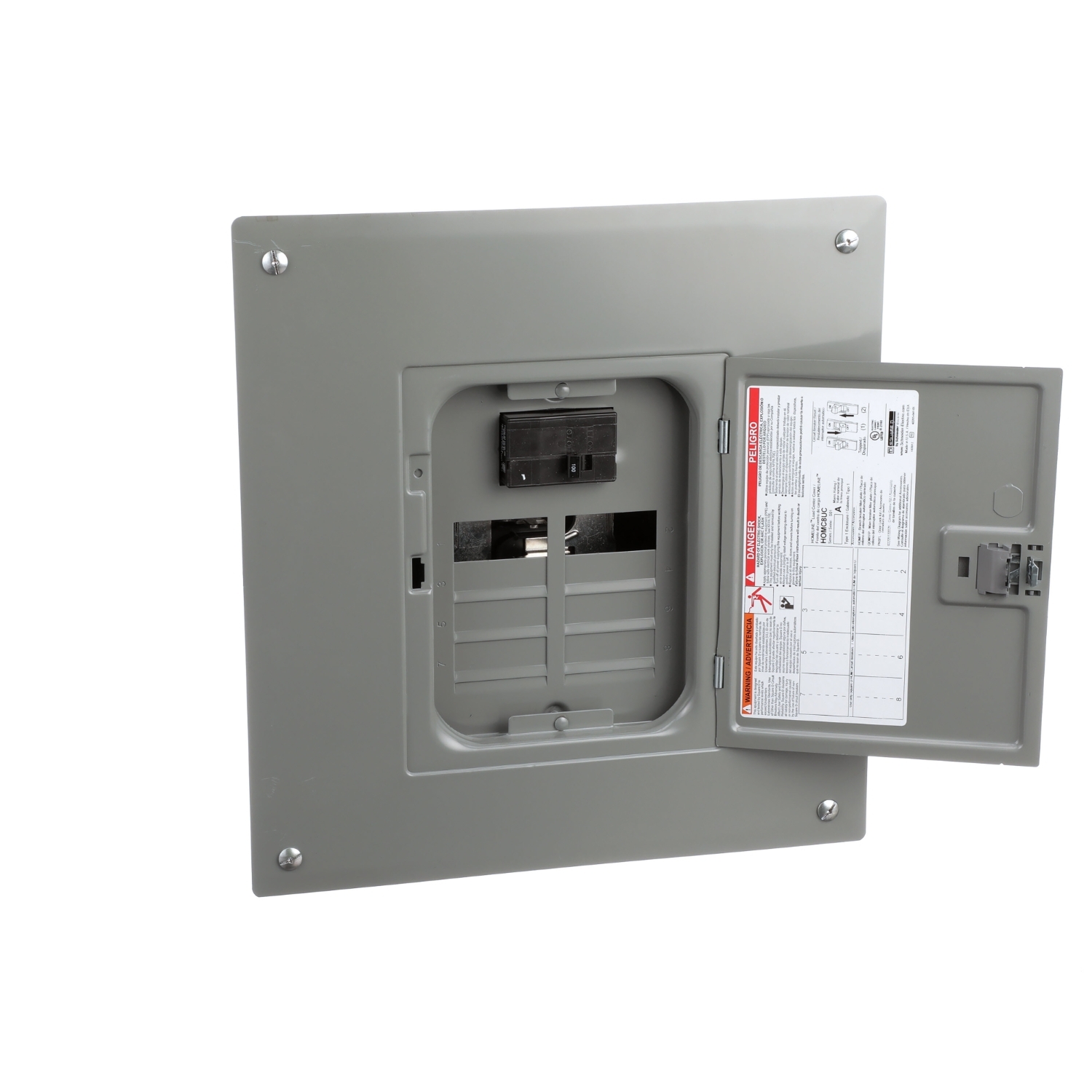 HOM816M100PC - Load center, Homeline, 1 phase, 8 spaces, 16 circuits ...