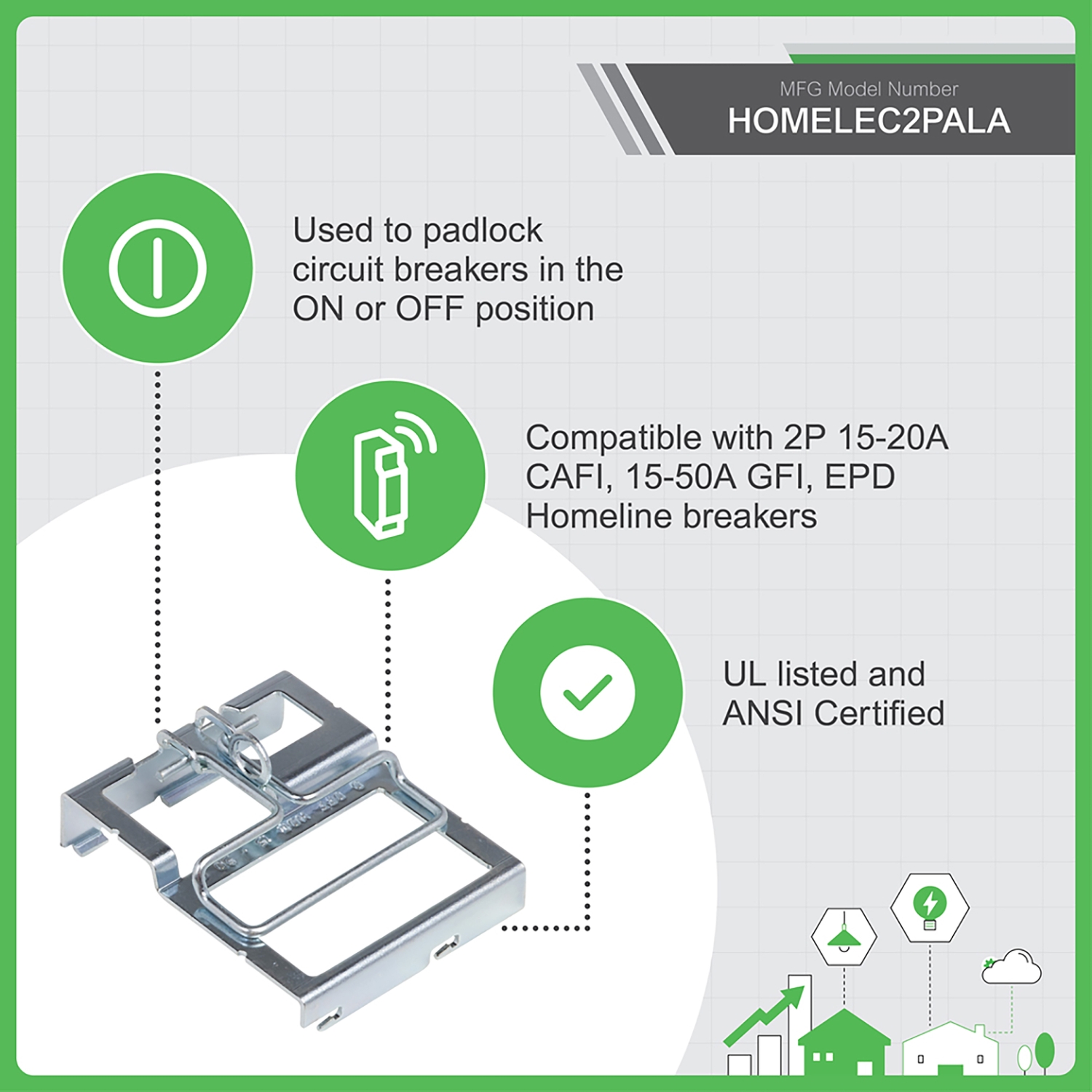 HOMELEC2PALA - Mini circuit breaker accessory, Homeline, padlocking kit ...