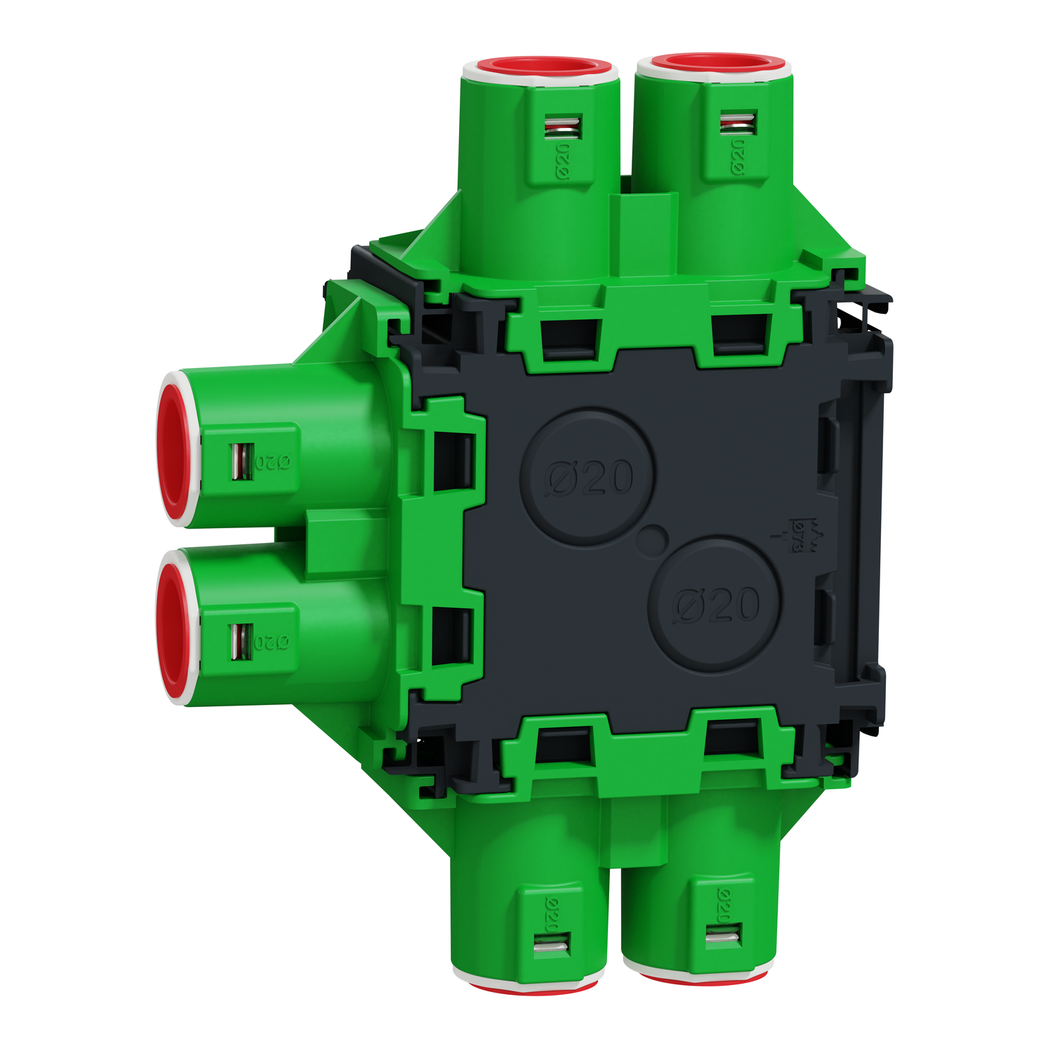 IMT80273 - Apparatus box, Multifix, 1M, 12-27 mm, 6 rigid stubs ...