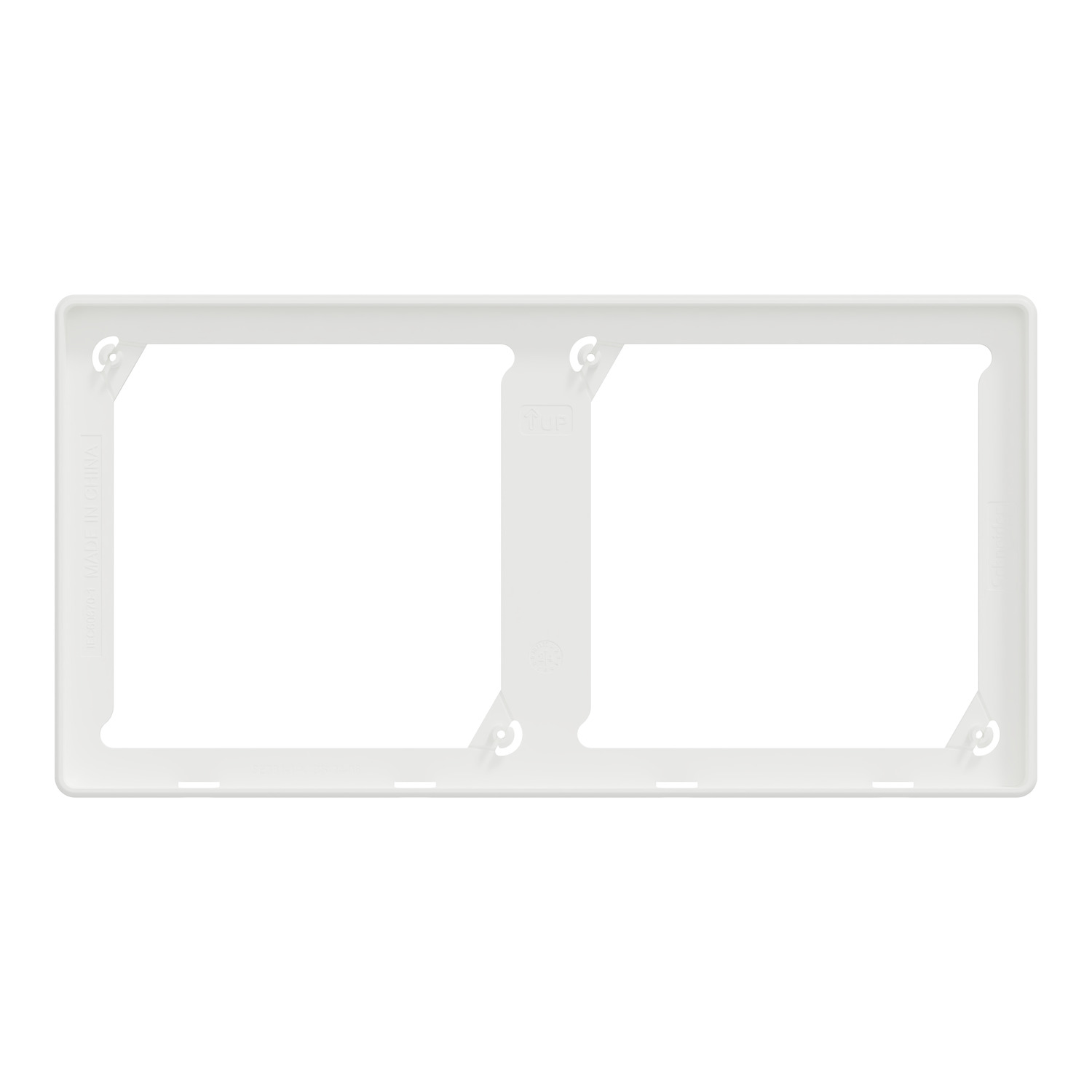 KBNP_21_WE - Cover frame, Vivace E, 2 gangs, glossy, white | Schneider ...