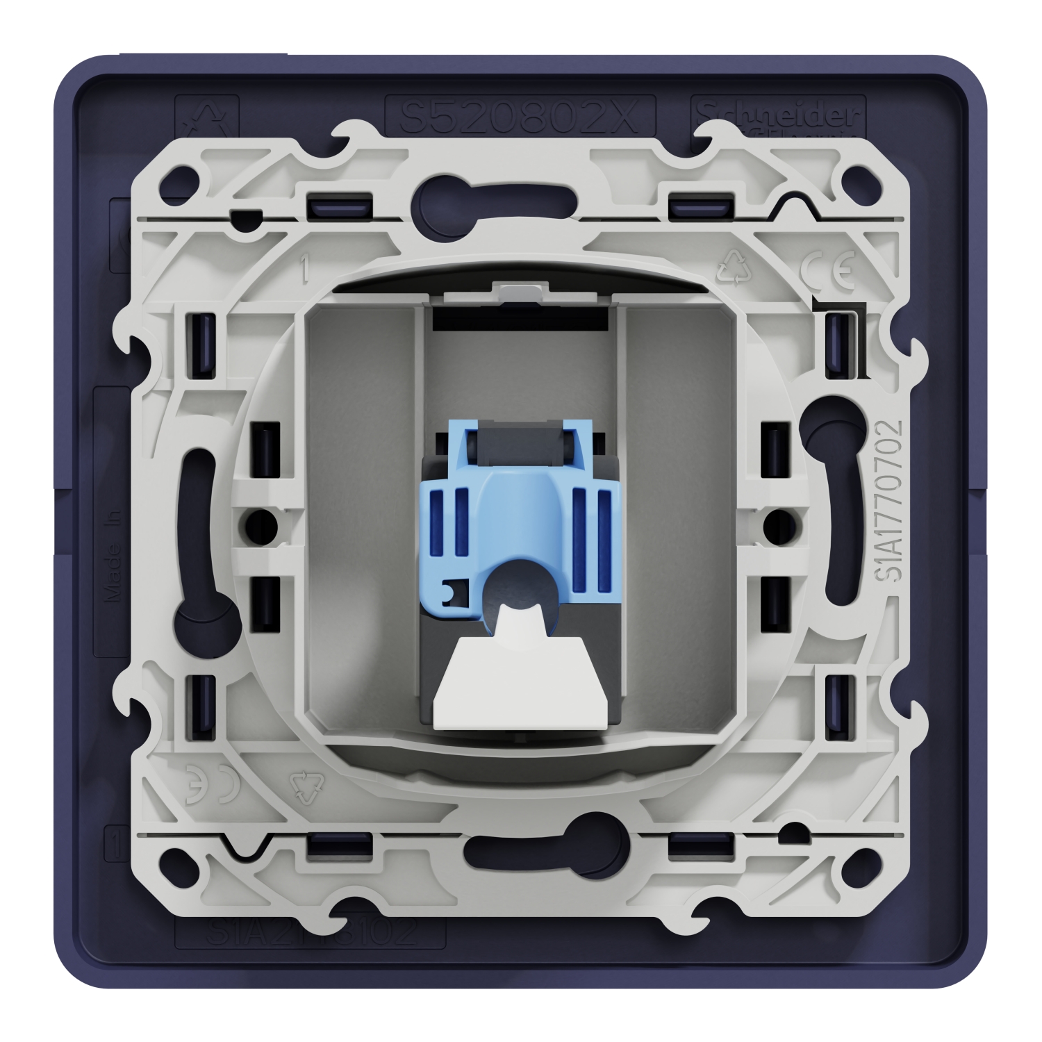 KIT_S550476_BC - Odace Touch, Prise RJ45 complet, Bleu cobalt, câble ...