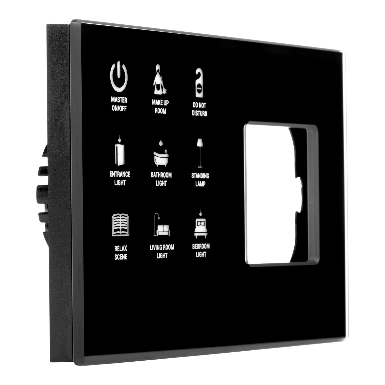 LSSKBP0902N_A - Glass touch bedside panel, SpaceLogic, KNX, 9 buttons ...