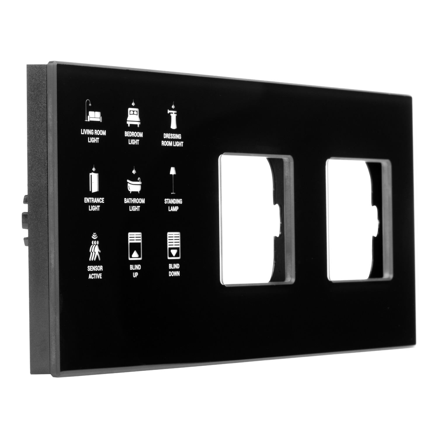 LSSKBP0903N_A - Glass touch bedside panel, SpaceLogic, KNX, 9 buttons ...