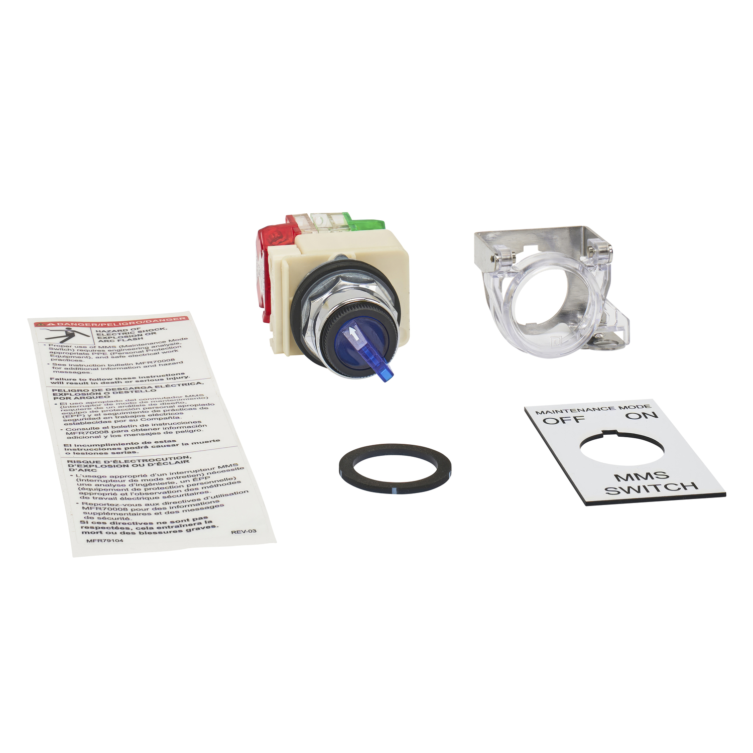 LV429658 - PowerPact M, P, R-Frane Maintenance Mode Switch Kit MMS 24V ...