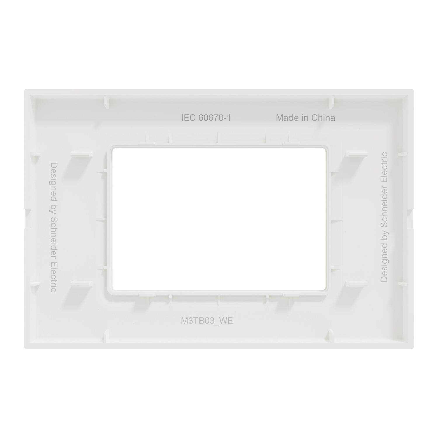 M3TB03_WE - Cover frame, Miluz E, 3 gang, white | Schneider Electric Egypt