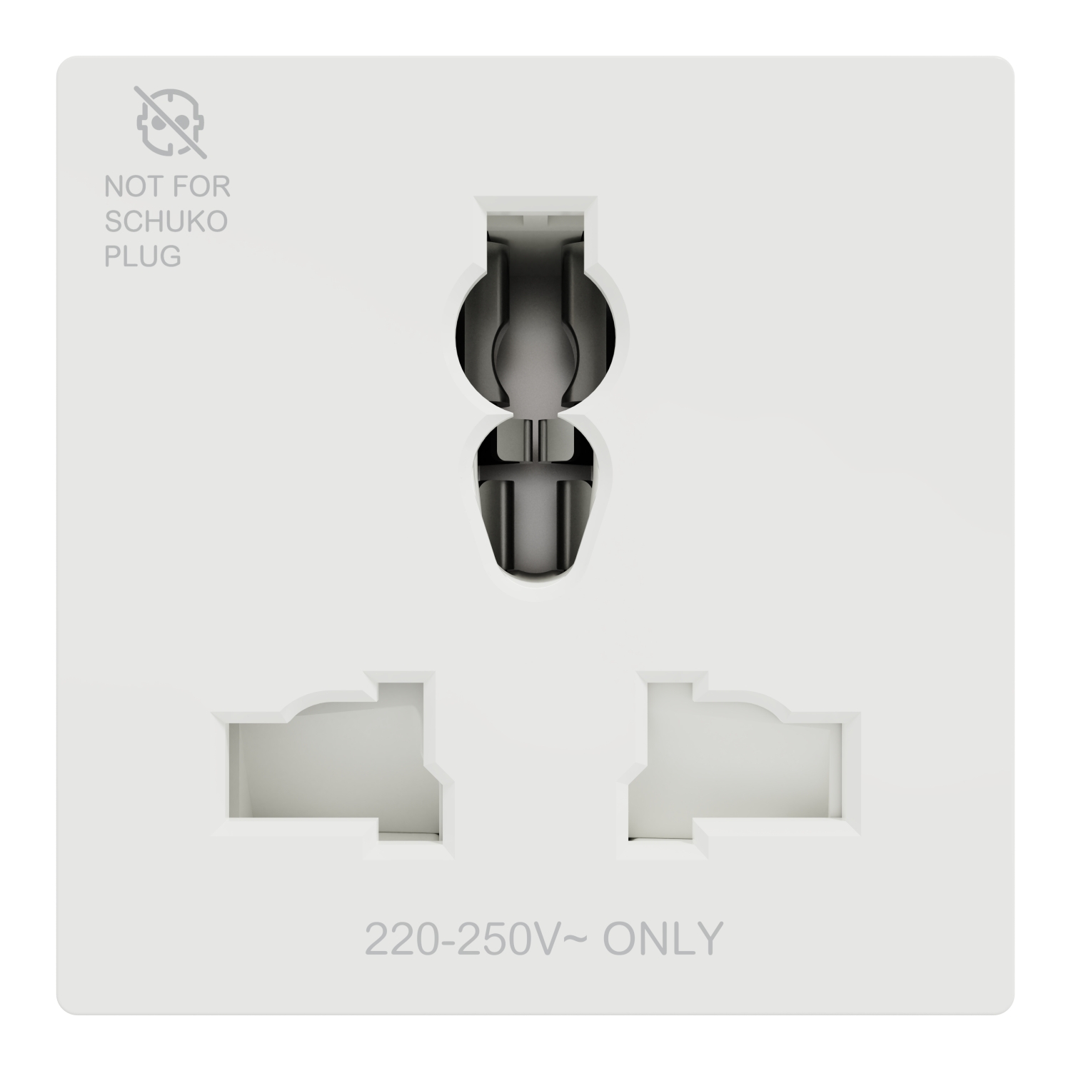 M3TB426_IS - International Socket outlet, Miluz E, 16A, 250V, 2 Module ...